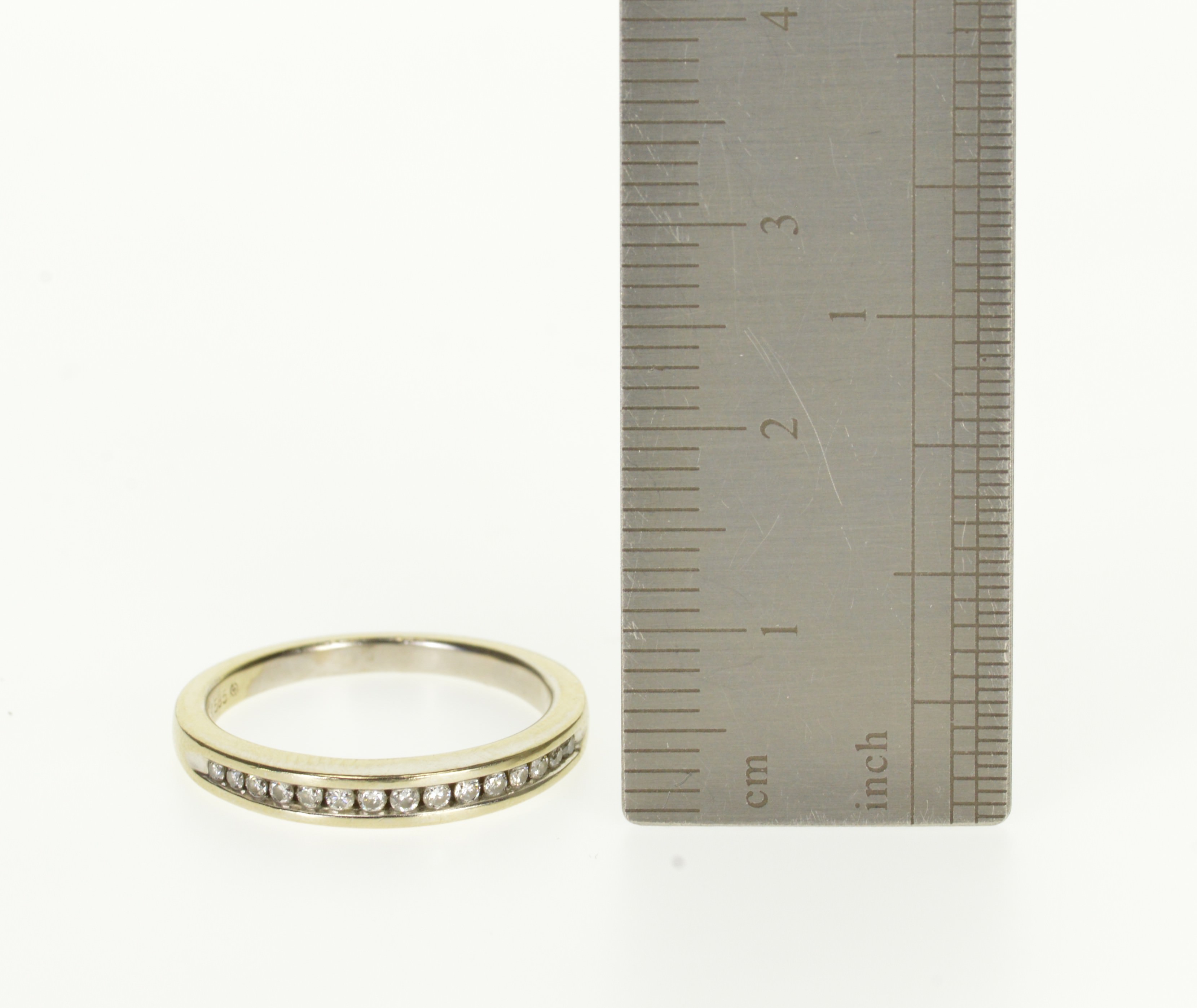 Starts @ Cost - 14K Channel Diamond Inset Anniversary Wedding Band ...