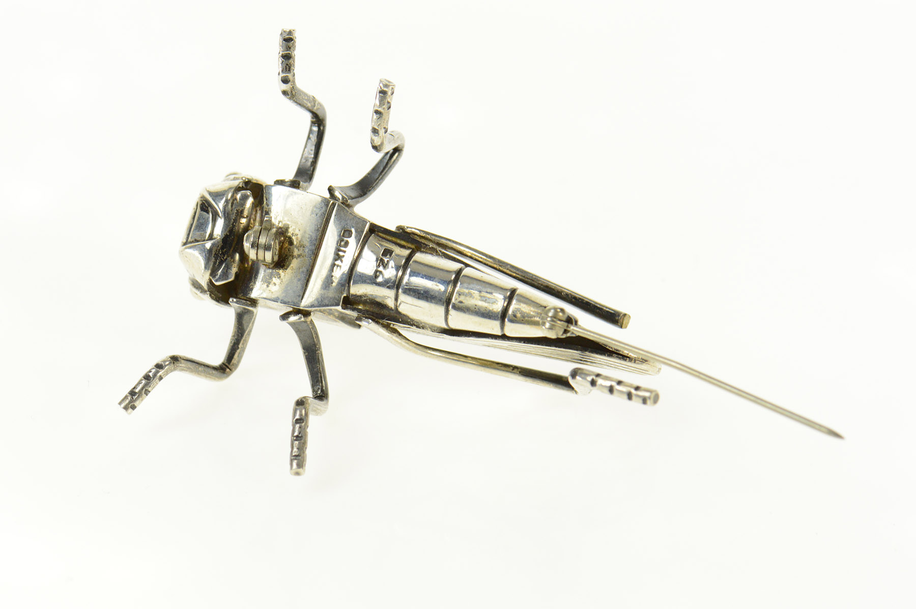 Sterling 3D Ornate Grasshopper Stylized Bug Insect Pin/Brooch ...
