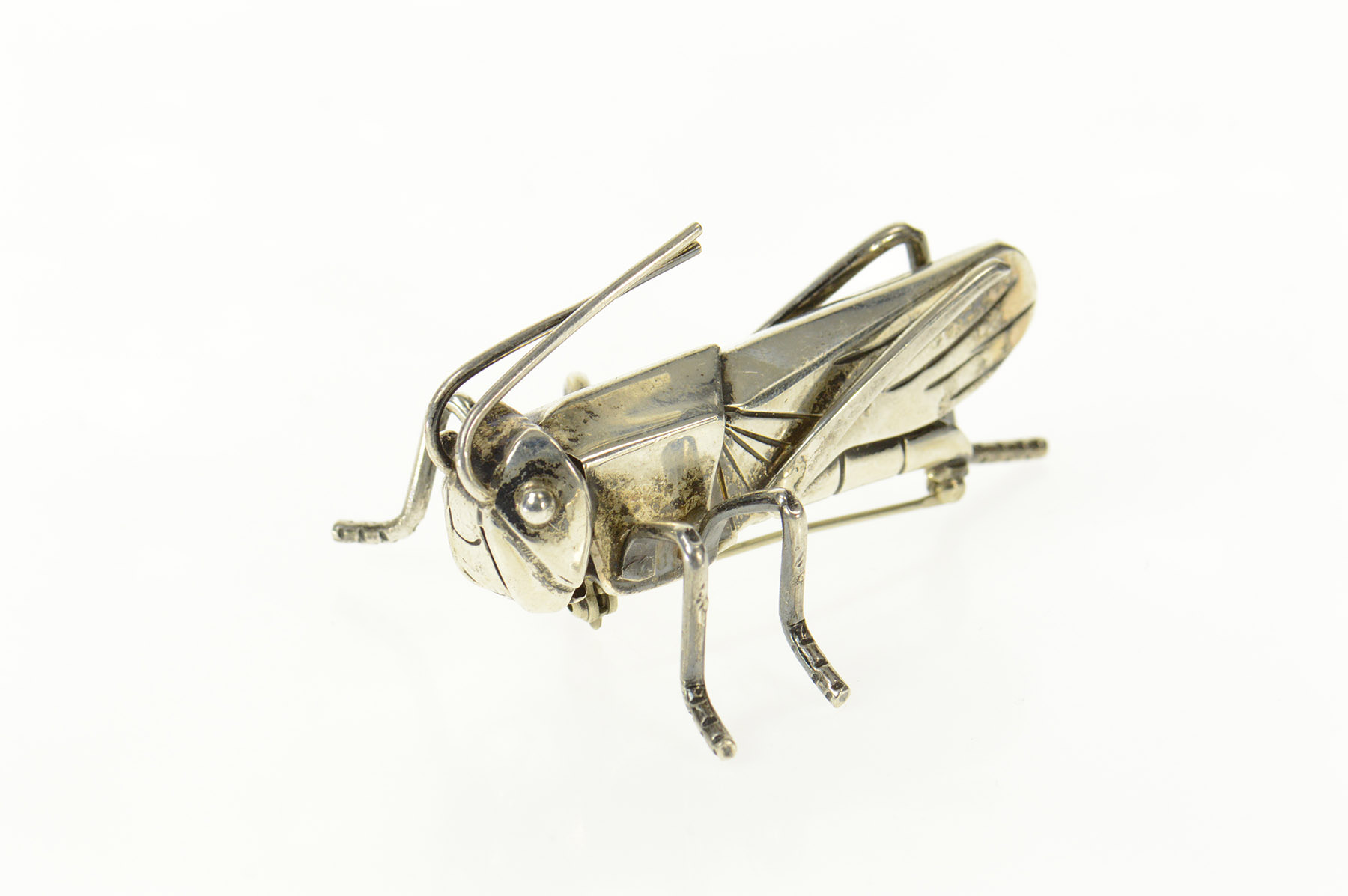 Sterling 3D Ornate Grasshopper Stylized Bug Insect Pin/Brooch ...