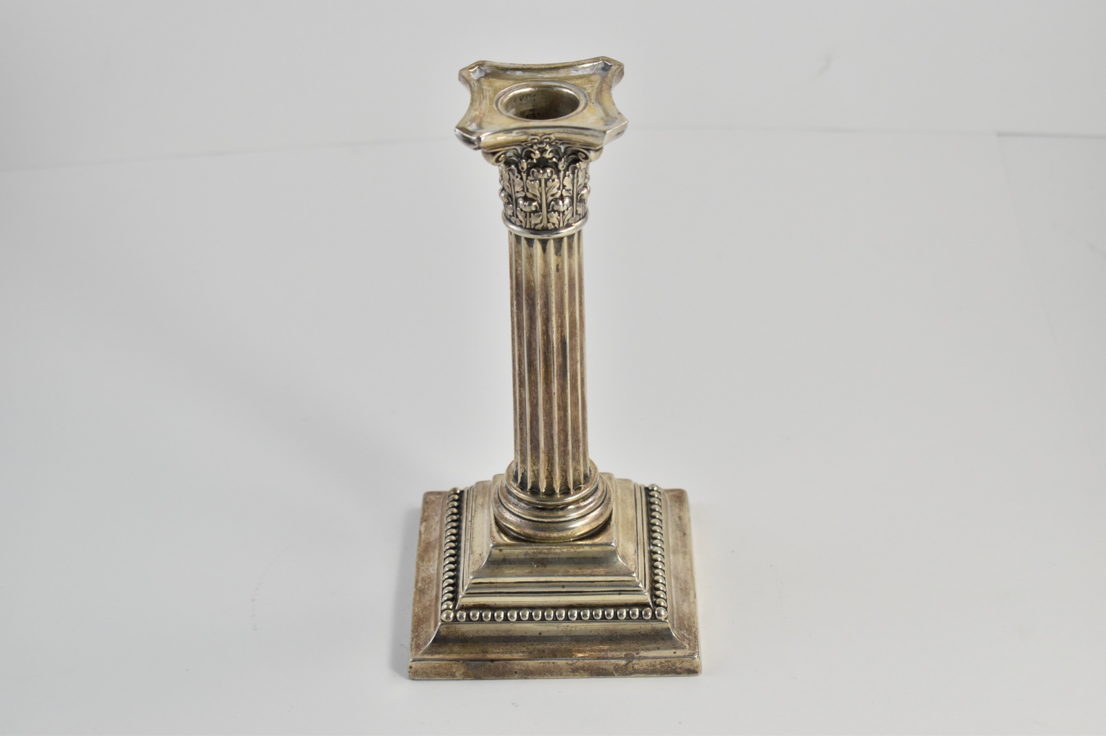 Sterling Silver 1826 Birmingham Corinthian Pillar Candle Stick ...