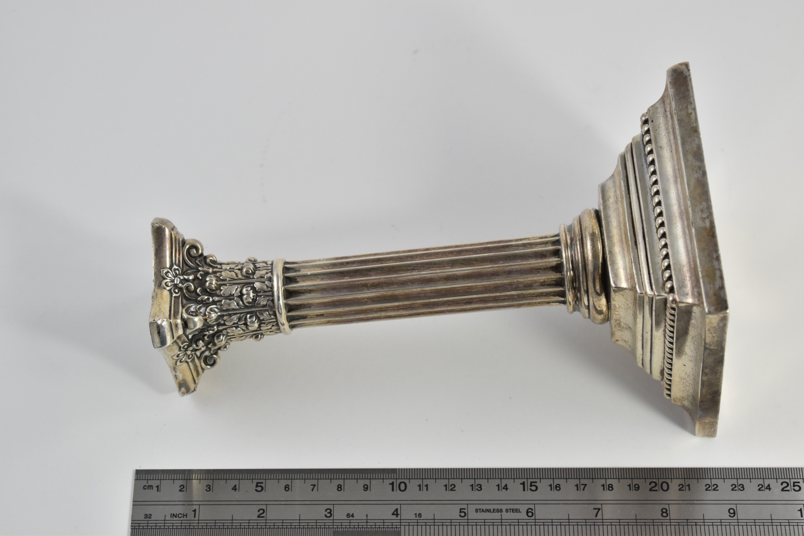 Sterling Silver 1826 Birmingham Corinthian Pillar Candle Stick ...