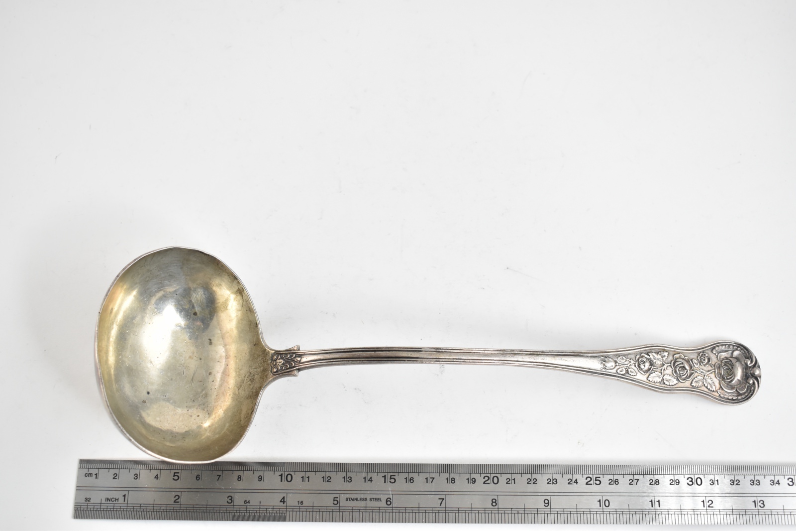 Sterling Silver 1873 H J Lias & Son London Floral Serving Ladle 13 ...