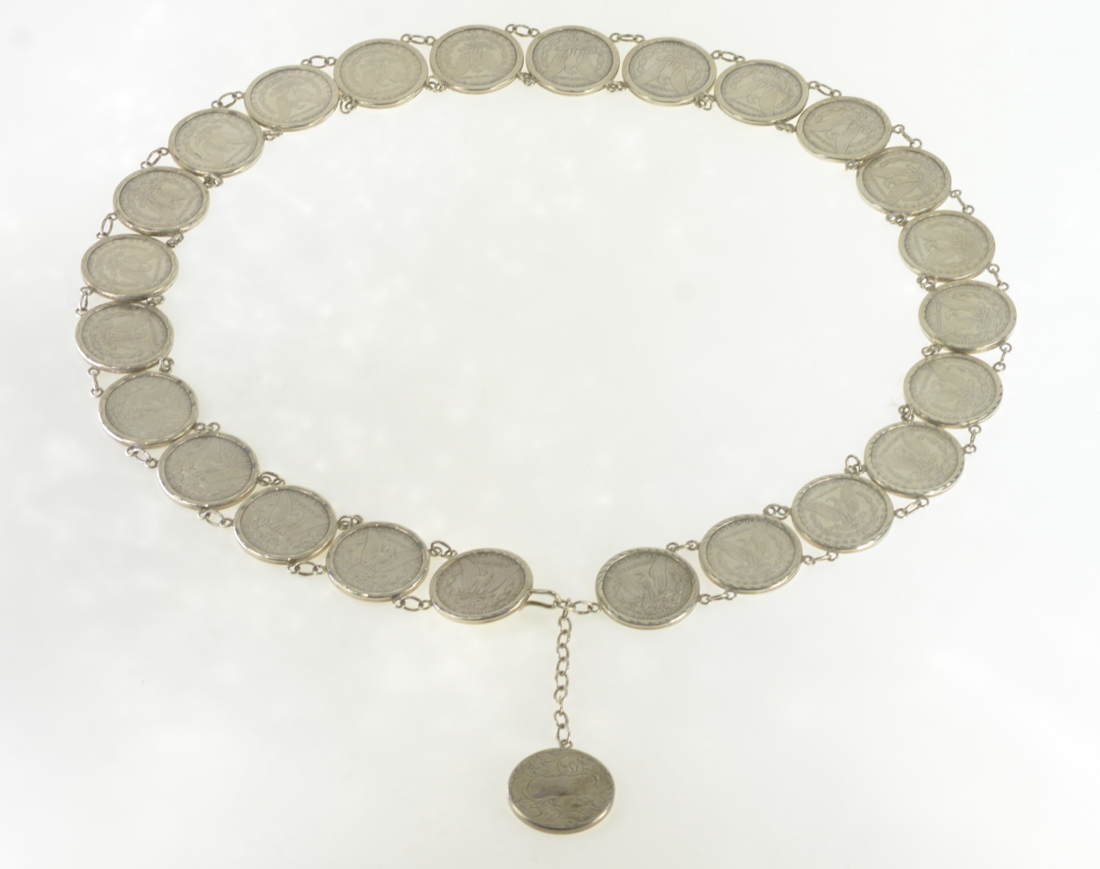 Sterling Silver 1879-1921 Morgan Silver Dollar Coin Belt | Property Room