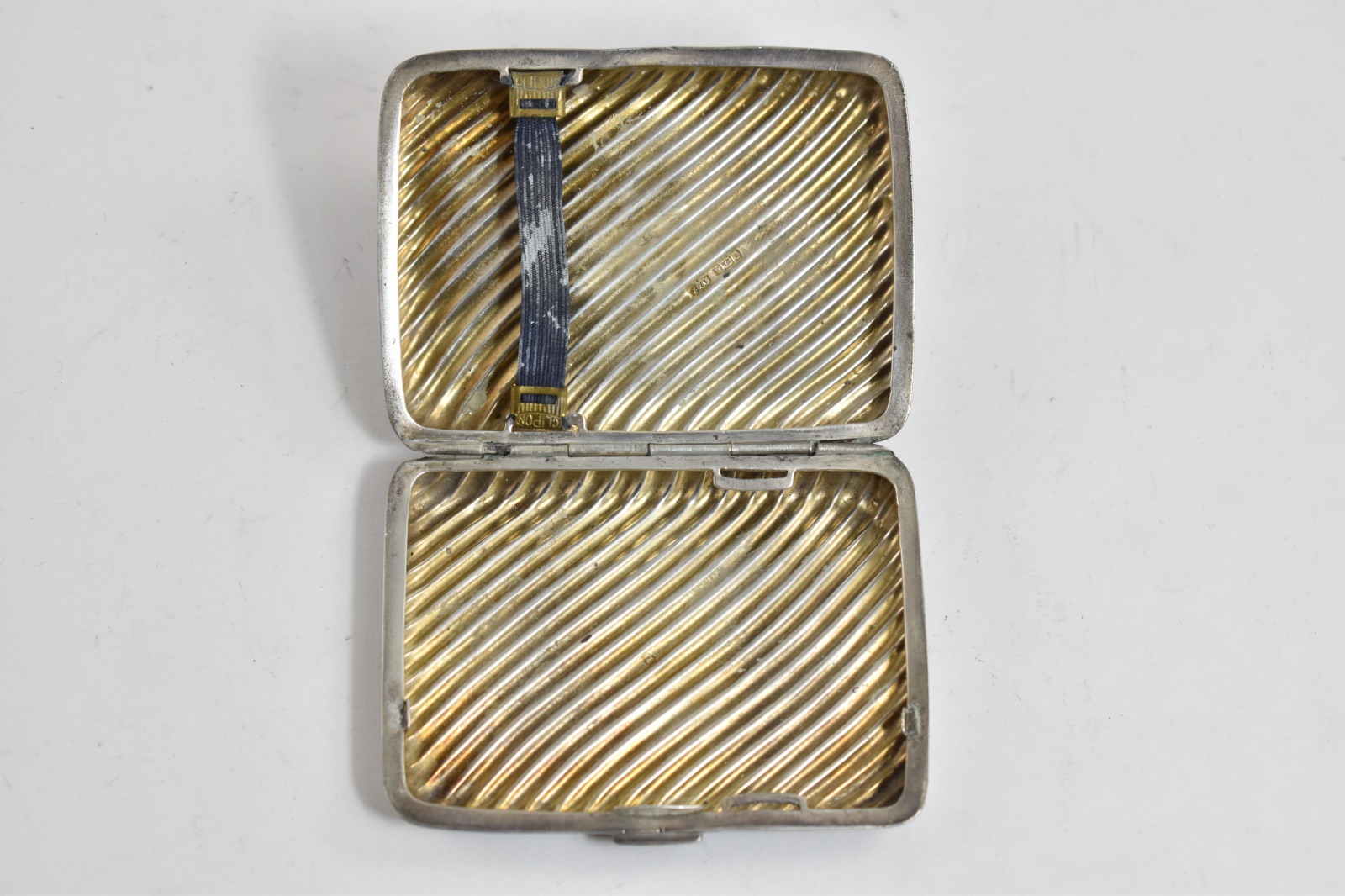 Sterling Silver 1899 James Dixon & Sons Grooved Cigarette Case ...