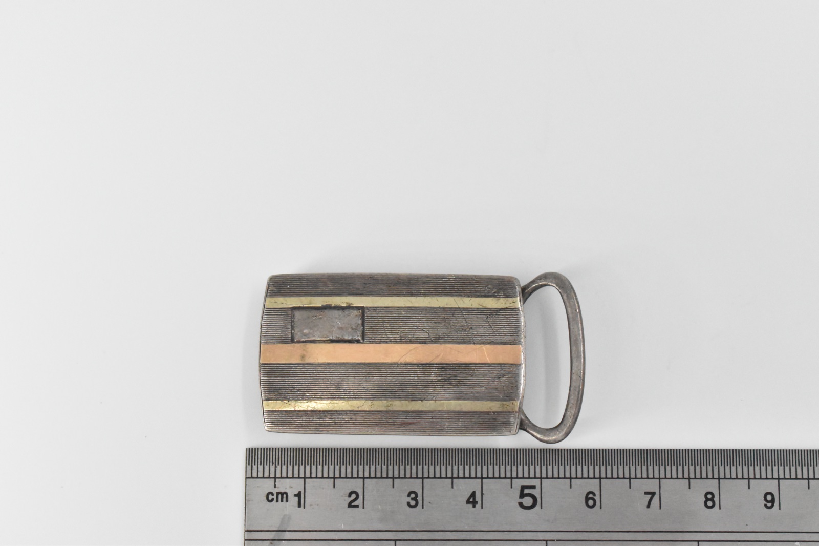 Sterling Silver 18k + 14k Striped Vintage Monogram Ornate Belt Buckle ...