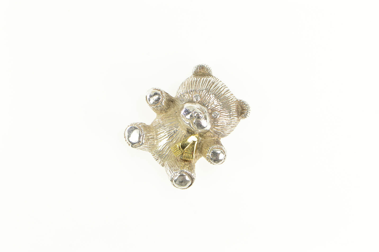 Sterling Silver 18k Gold Two Tone Teddy Bear Stuffed Animal Charm ...