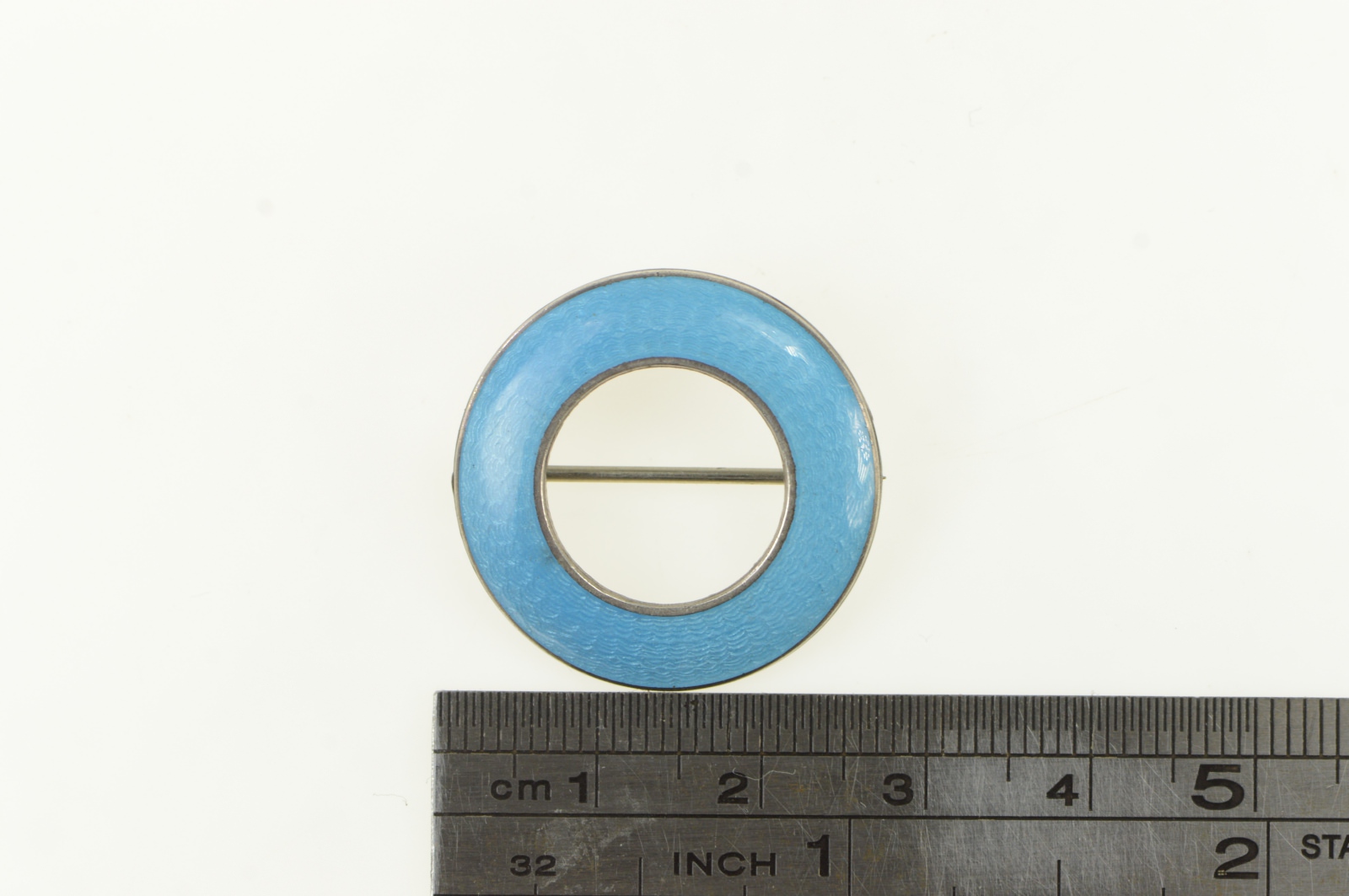 Sterling Silver 1960's Vintage Enamel Circle Round Pin/Brooch ...