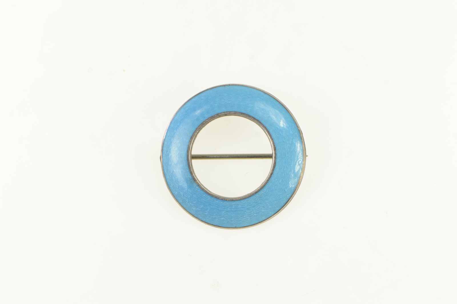 Sterling Silver 1960's Vintage Enamel Circle Round Pin/Brooch ...