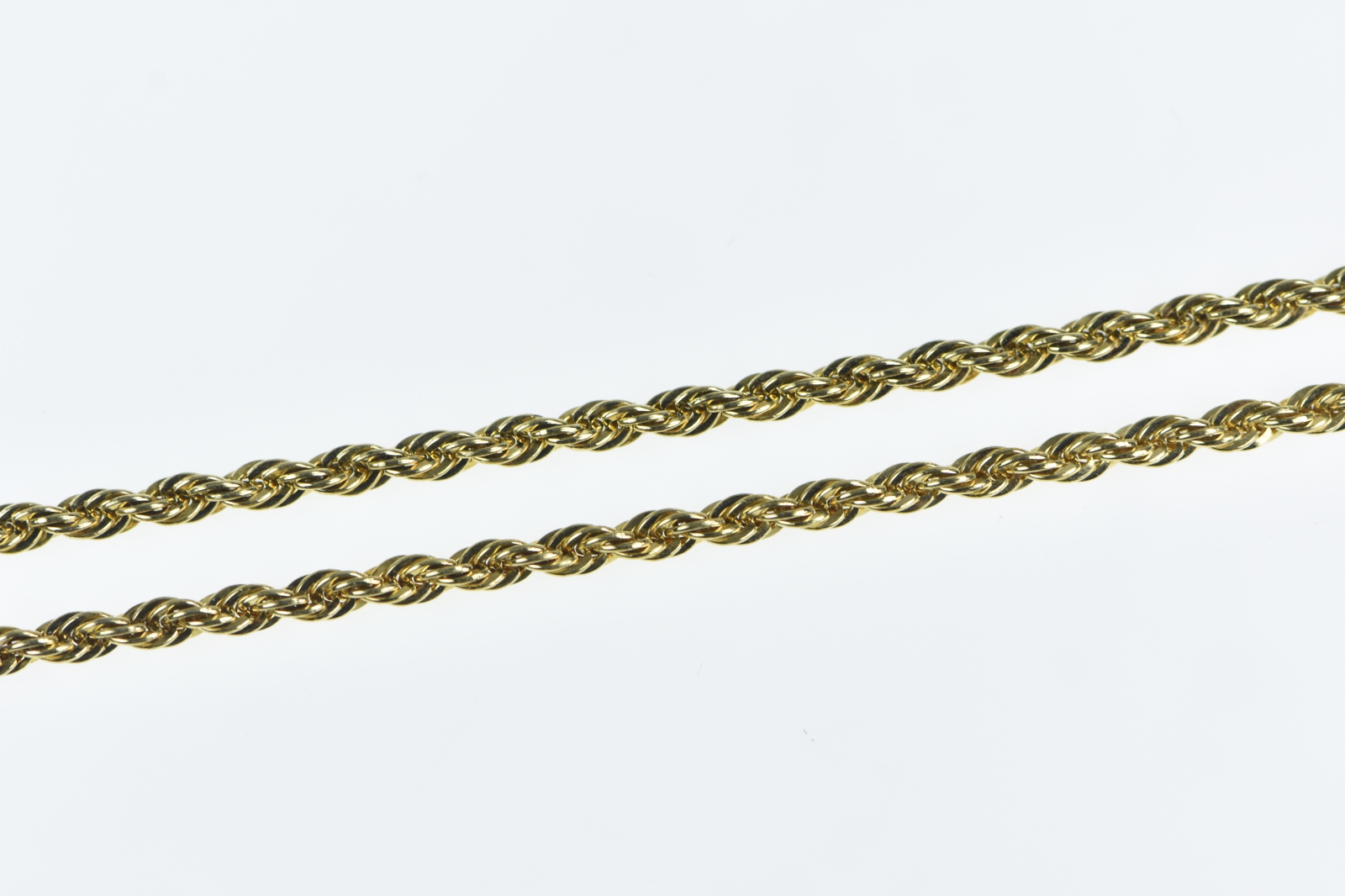 Sterling Silver 2.2mm Rope Link Classic Woven Chain Necklace 24 ...