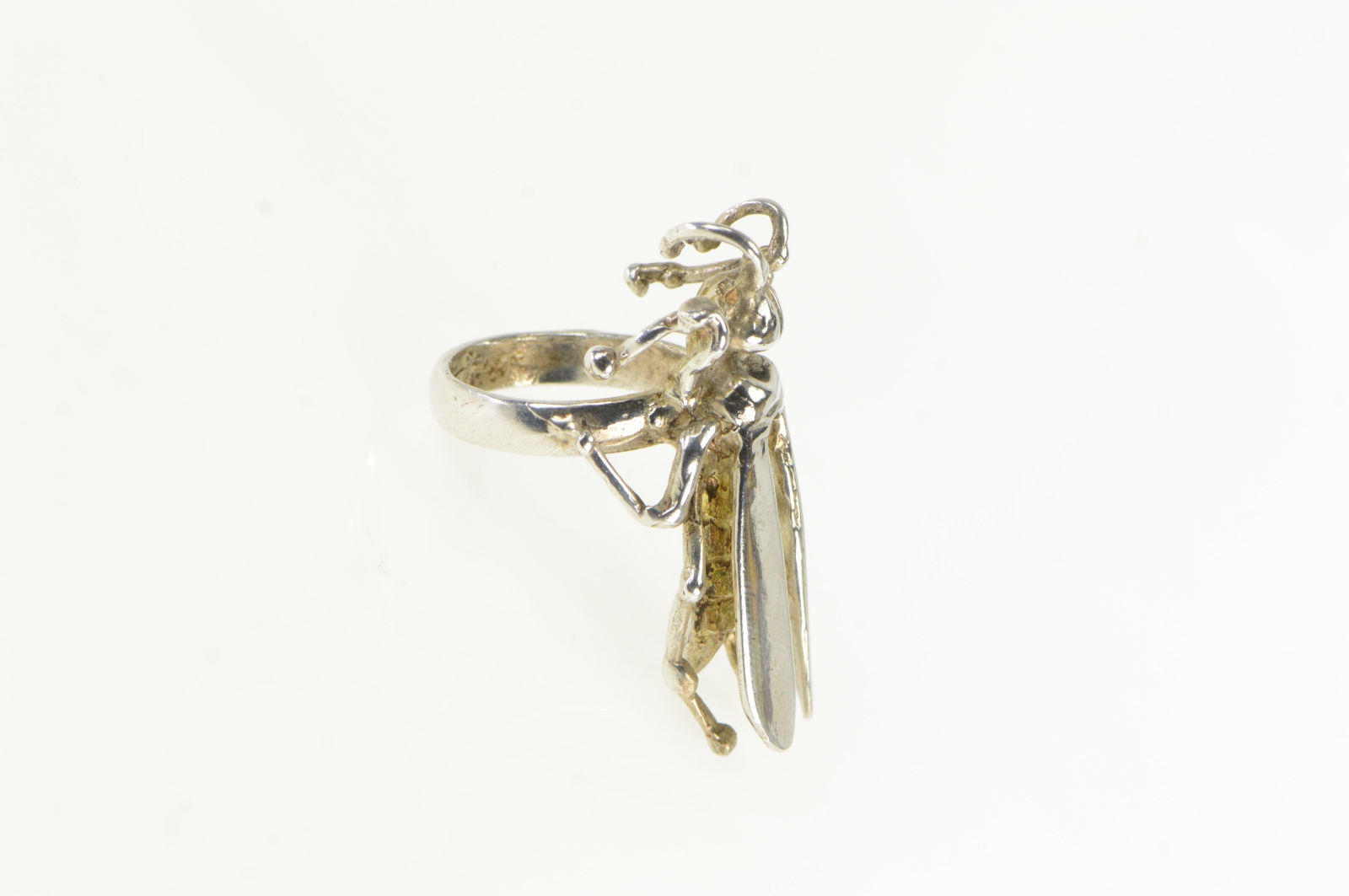 Sterling Silver 3D Cicada Locust Bug Insect Statement Ring, Size 5.25 ...