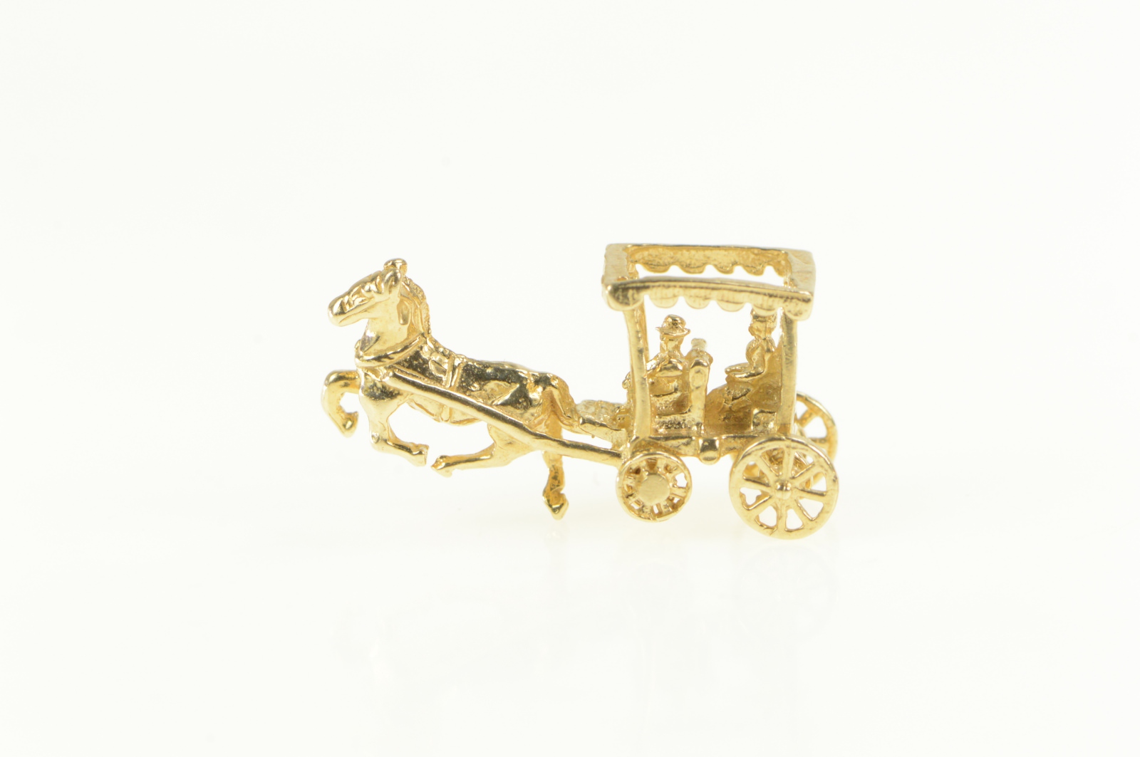 Sterling Silver 3D Horse Drawn Carriage Chariot Charm/Pendant ...