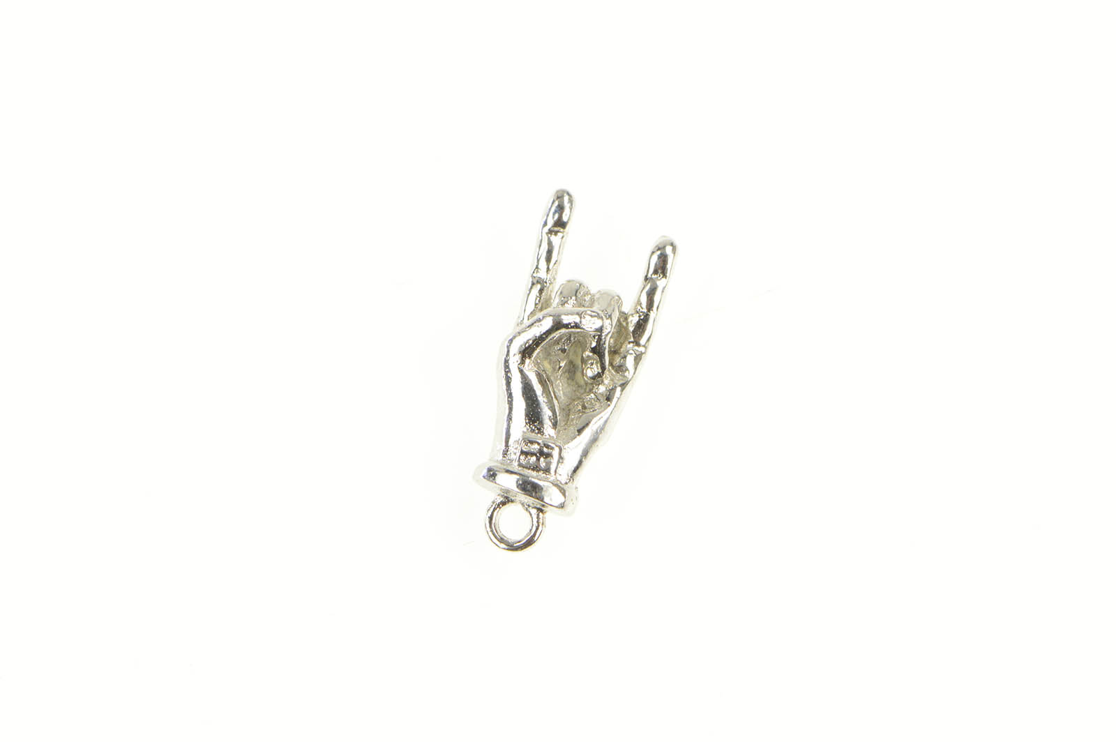 Sterling Silver 3D Rock & Roll Hand Sign Symbol Charm/Pendant ...