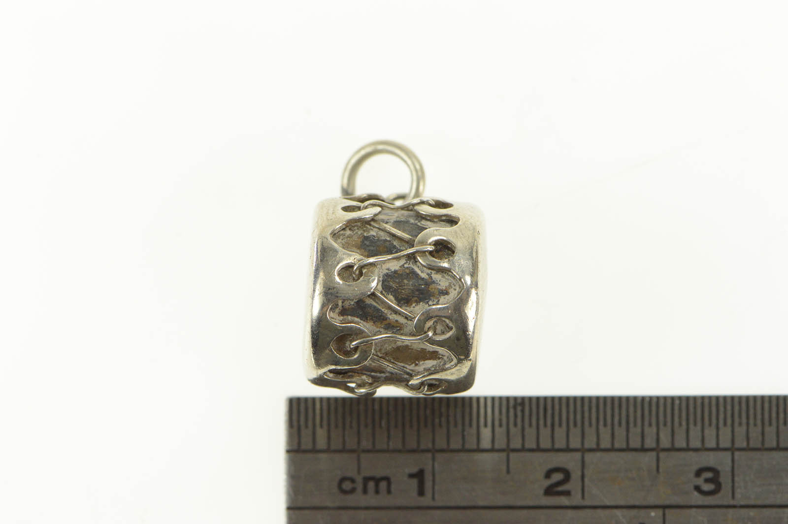 Sterling Silver 3D Traditional Woven Drum Music Instrument Charm ...