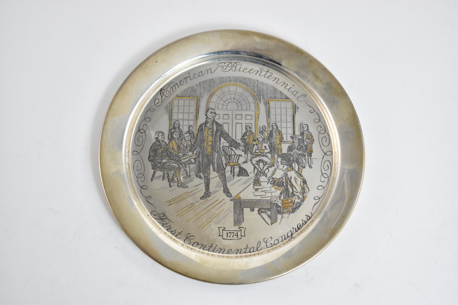 Sterling Silver American Bicentennial First Continental Congress Plate ...