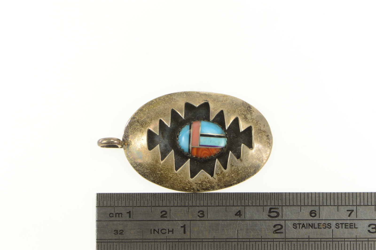 Sterling Silver Andrew Henry Native American Navajo Oval Pendant ...