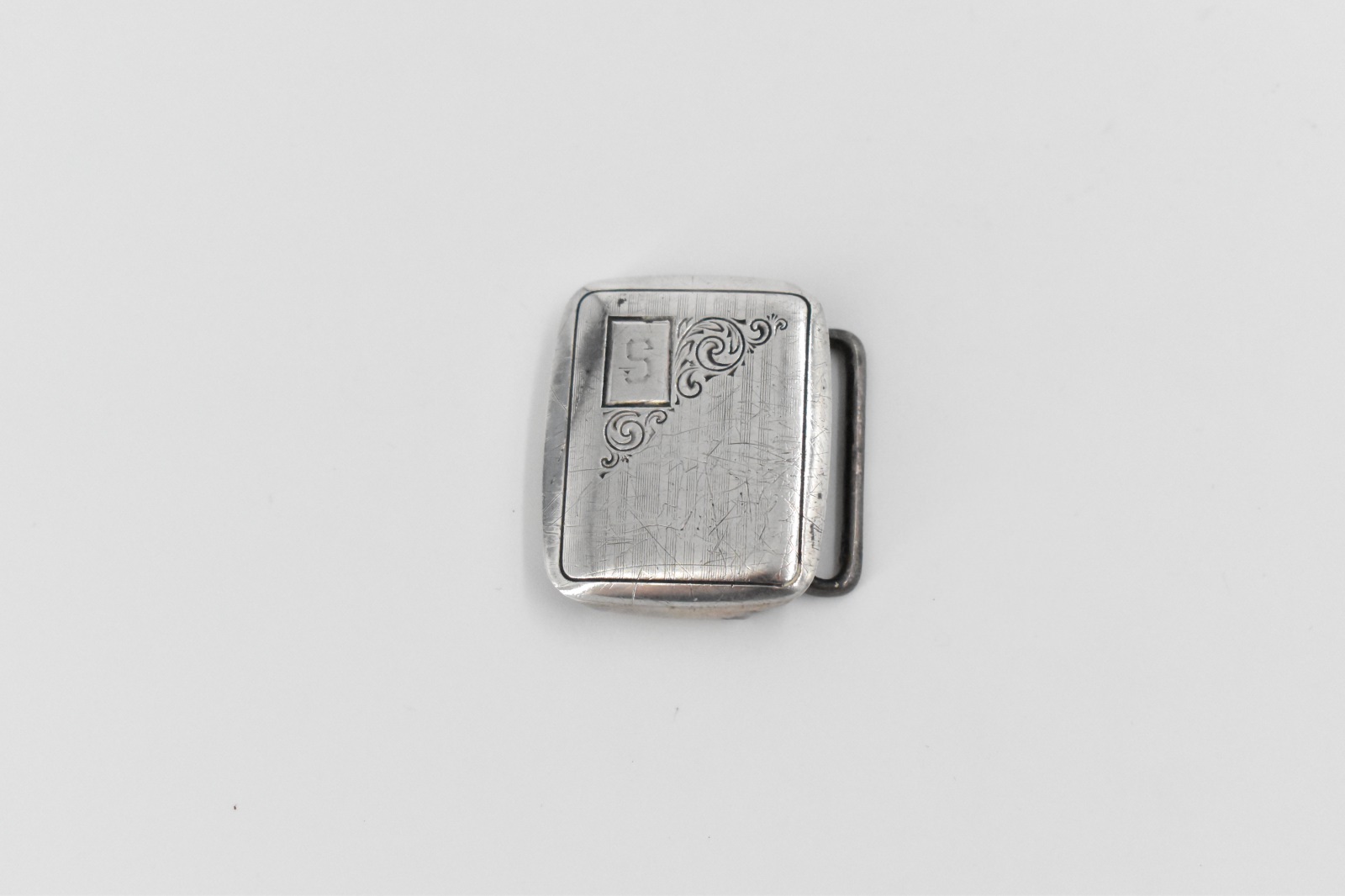 Sterling Silver Antique Hickok S Monogram Art Deco Engraved Belt Buckle ...