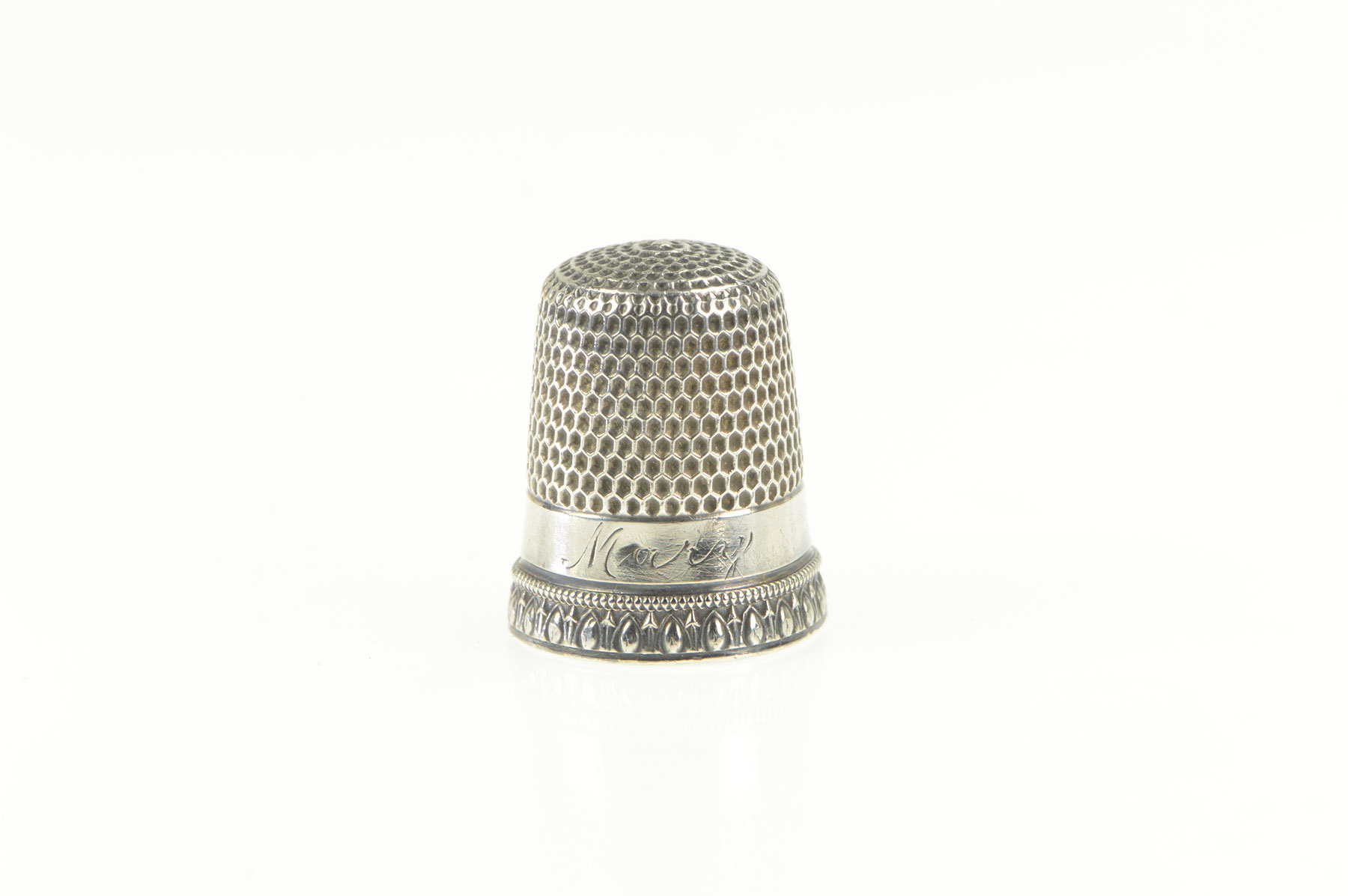 Sterling Silver Art Deco Dot Pattern Design Sewing Tool Thimble ...