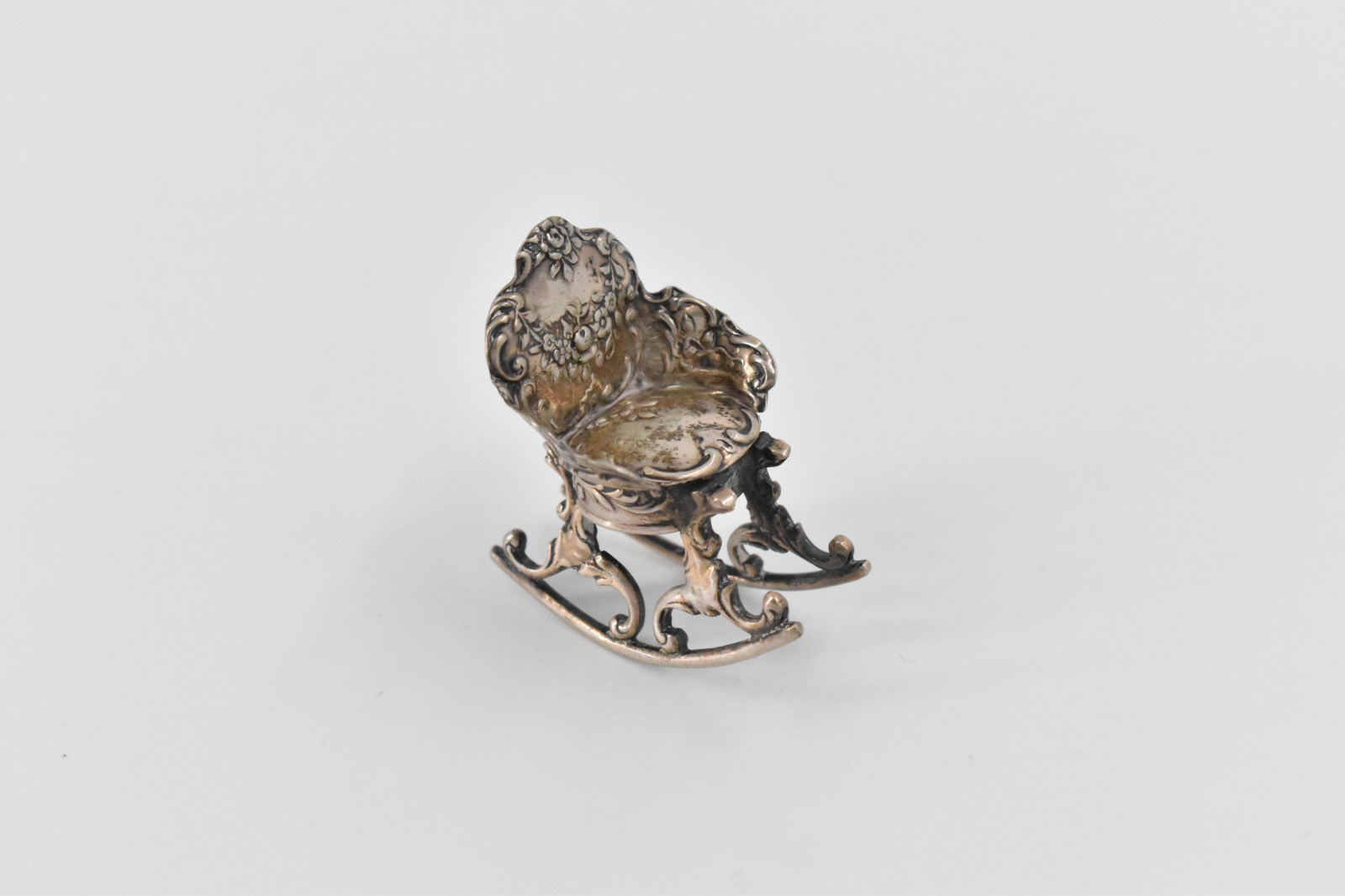 Sterling Silver Art Nouveau Antique 3D Rocking Chair Doll House ...