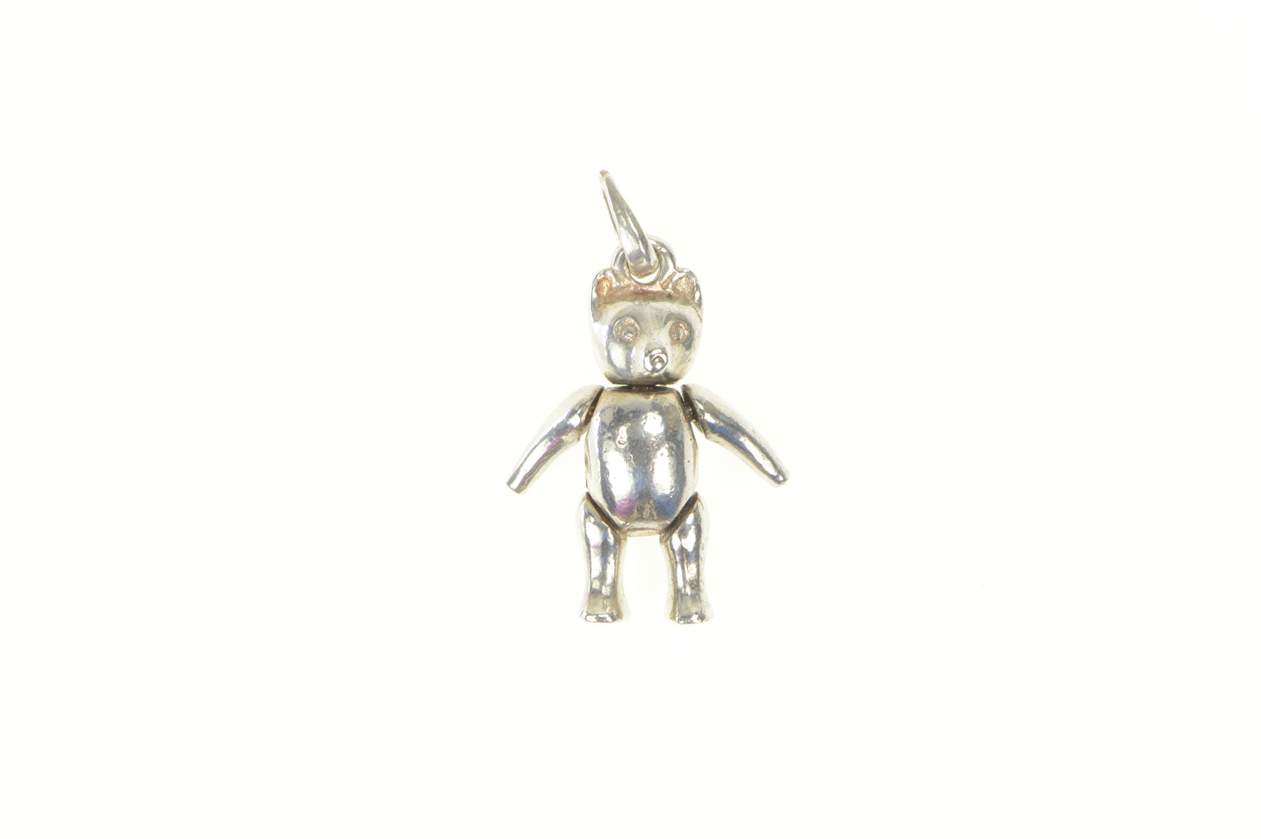 Sterling Silver Articulated 3D Teddy Bear Stuffed Animal Charm/Pendant ...