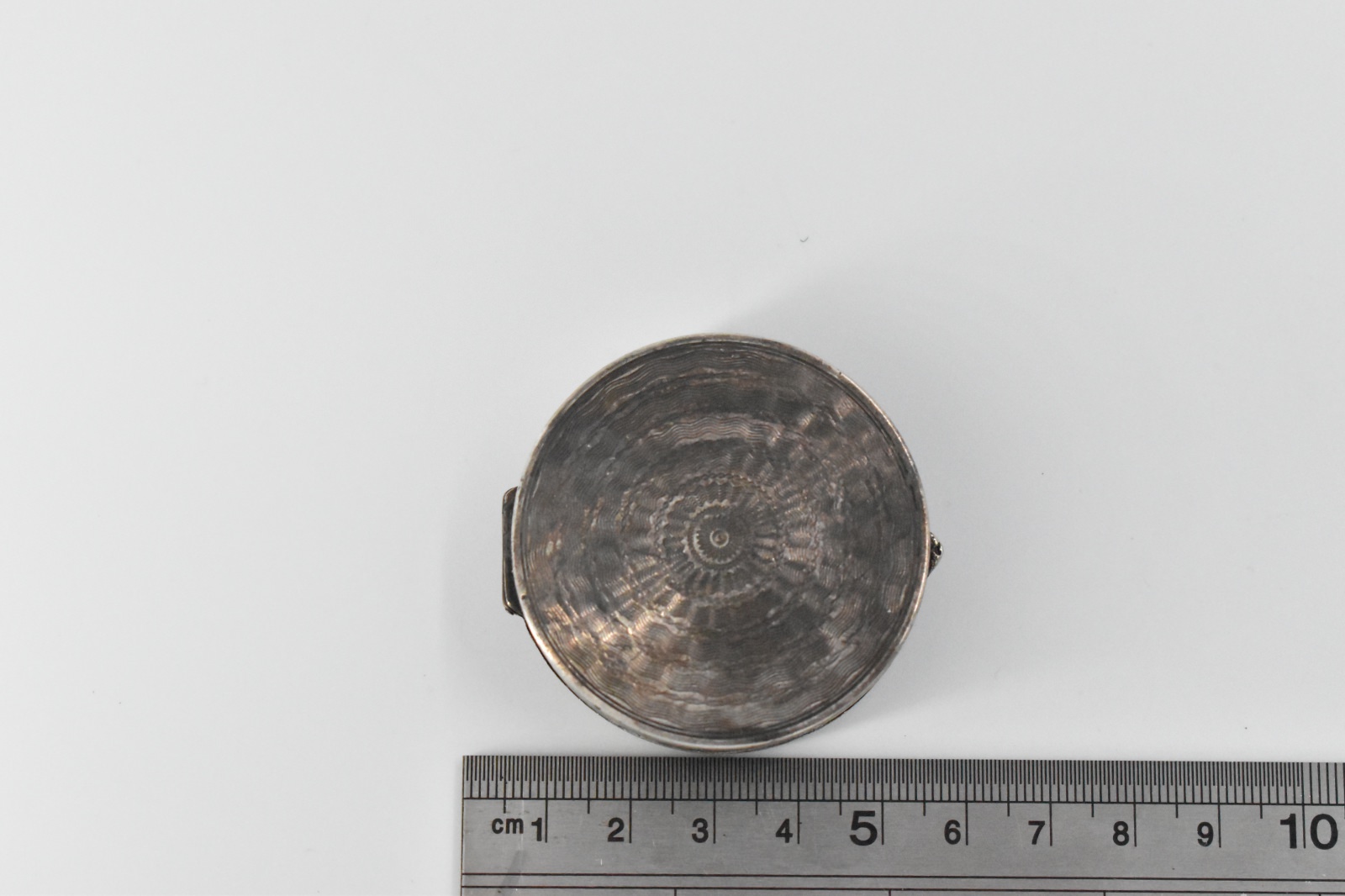 Sterling Silver Austrian Scroll Engraved Antique Round Pill Box ...