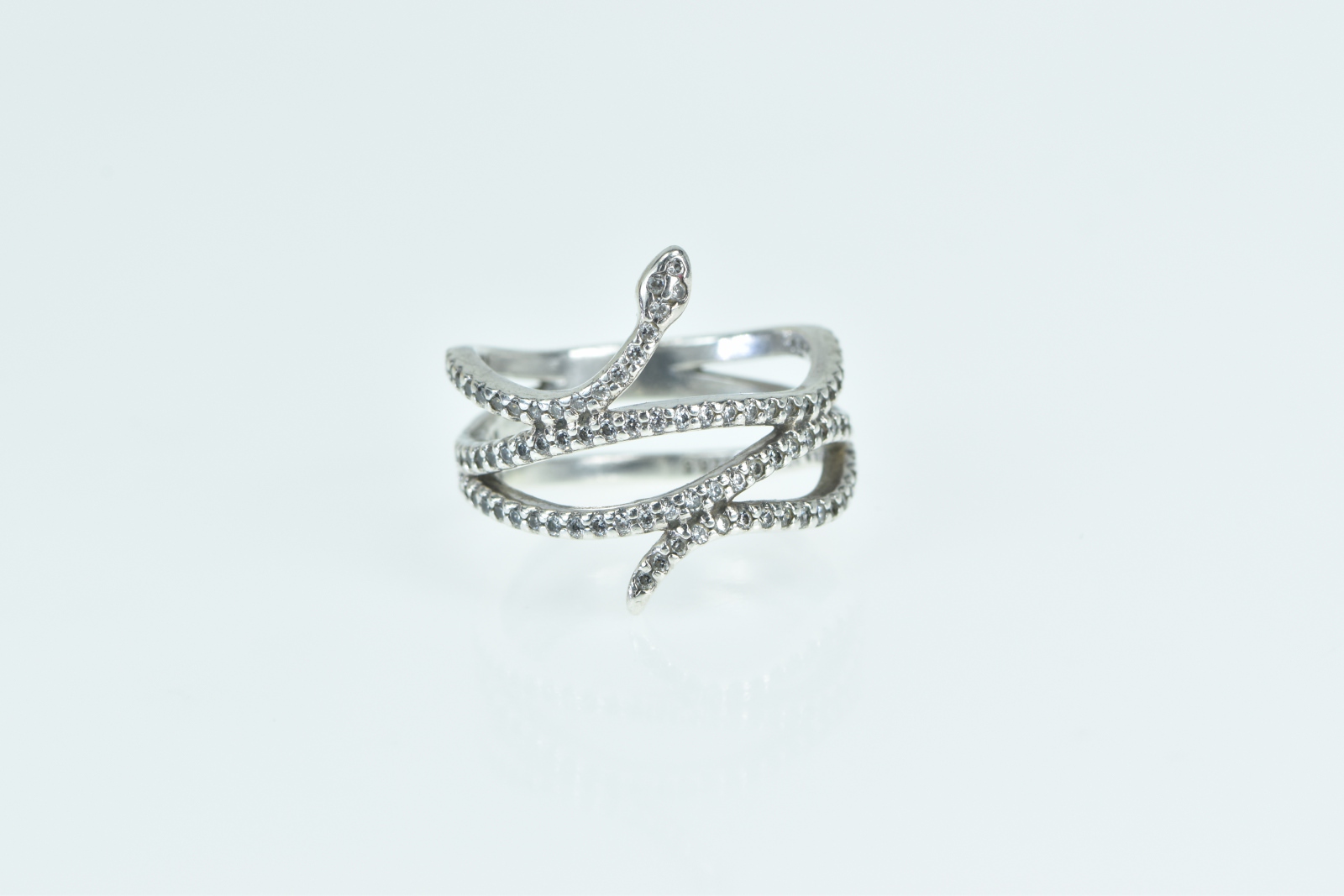 Sterling Silver Authentic Pandora Swirling Snake Serpent Ring, Size 5.5 ...