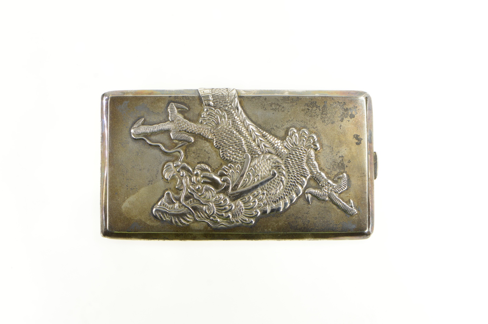 Sterling Silver Chinese Dragon Vintage Cigarette Case Fine Silver ...