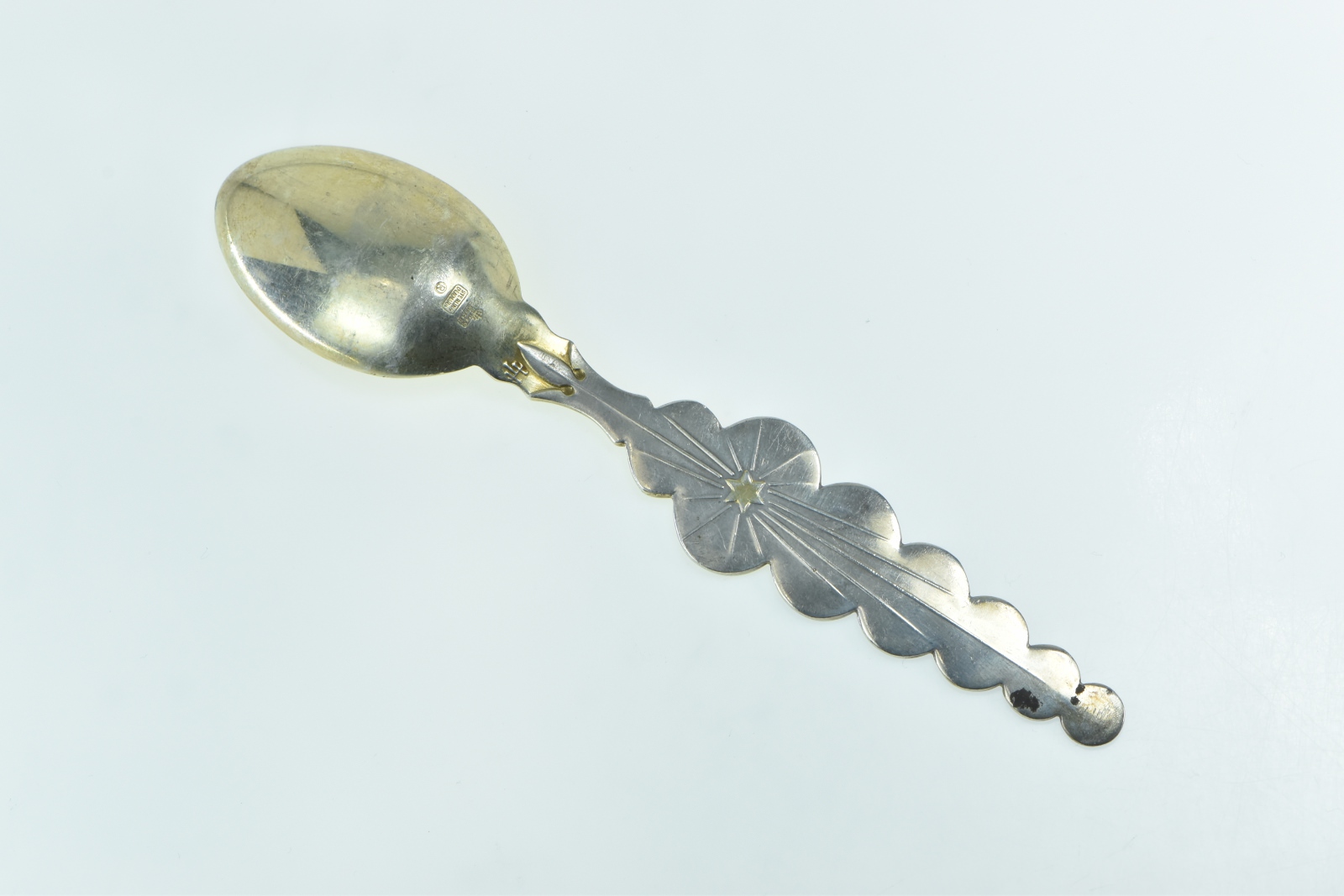 Sterling Silver Church of Our Savior Copenhagen Denmark Enamel Spoon ...