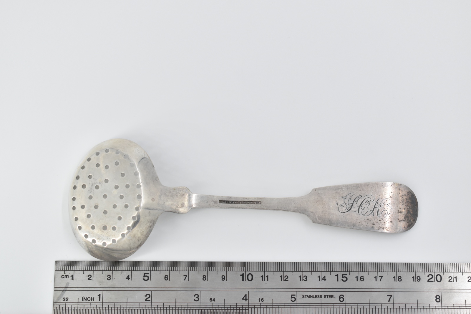 Sterling Silver Clark Coit & Cargill Sugar Sifter Sieve Spoon ...