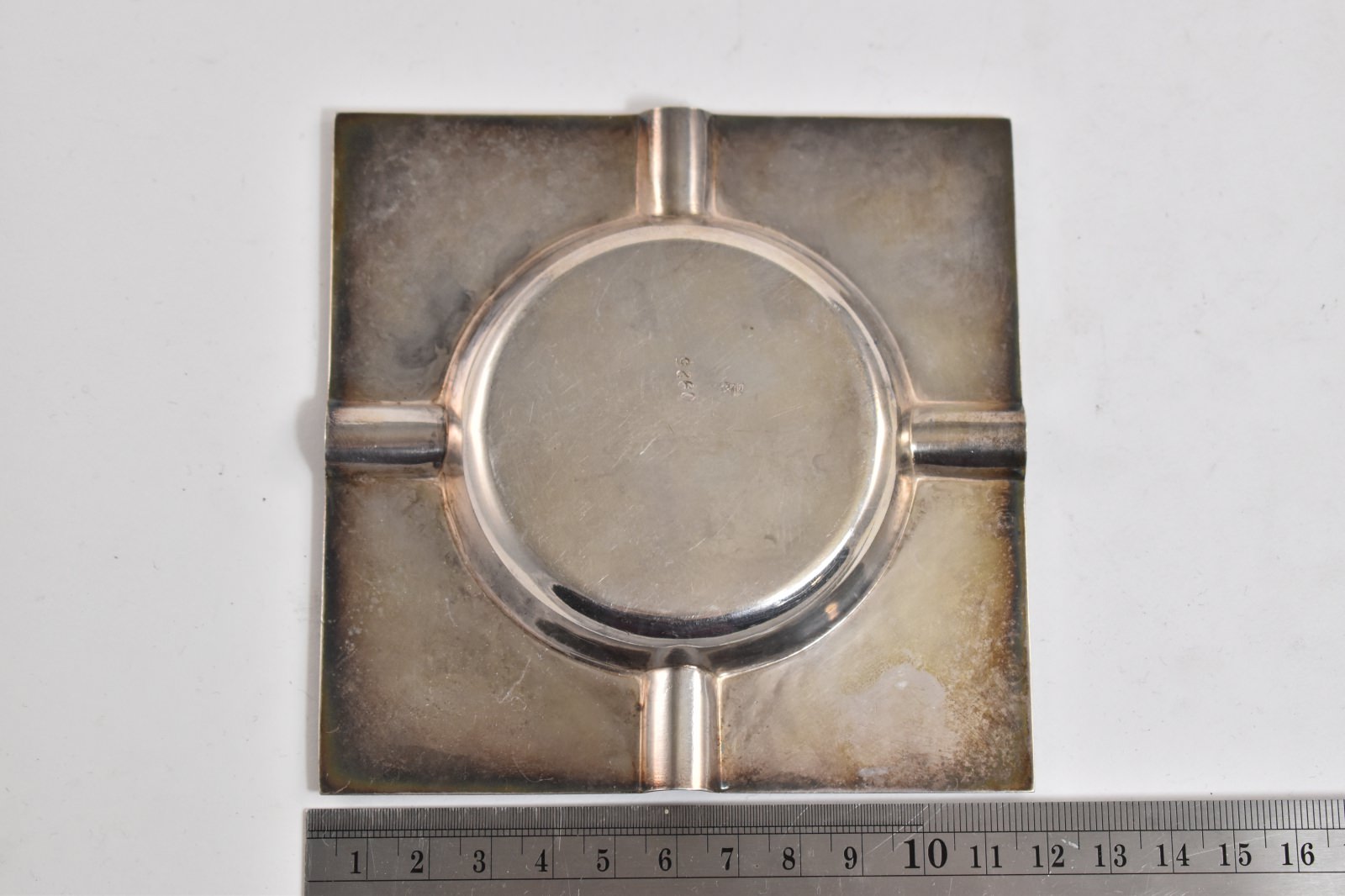 Sterling Silver Columbian Mayan Motif Square Ashtray Vintage | Property ...