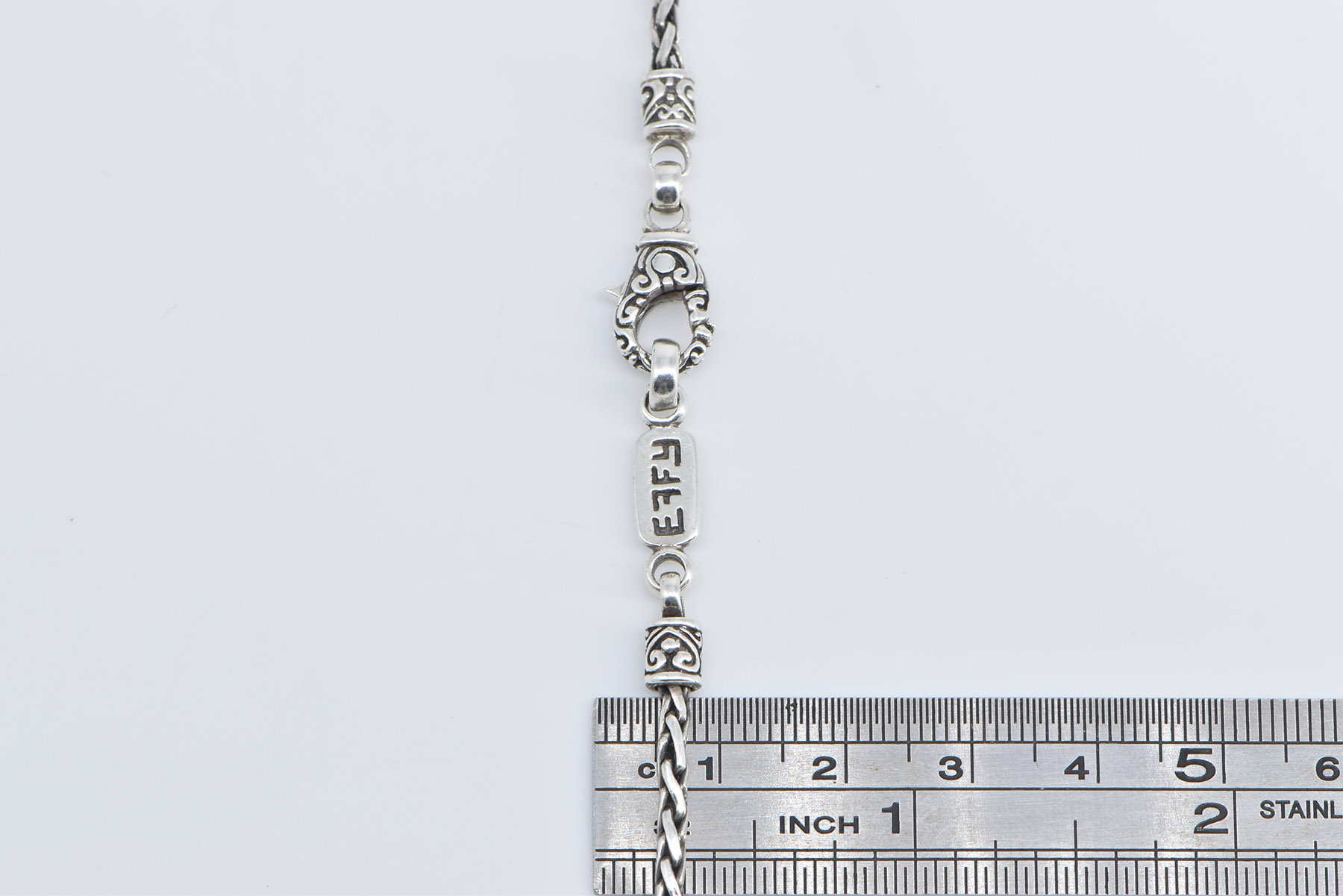 Sterling Silver EFFY Wheat Palma Link Designer 2.5mm Chain Necklace 18 ...