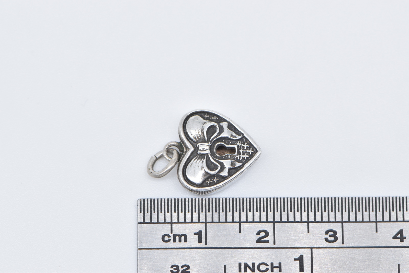 Sterling Silver Forget Me Not Heart Bow Locket Love Symbol Charm ...
