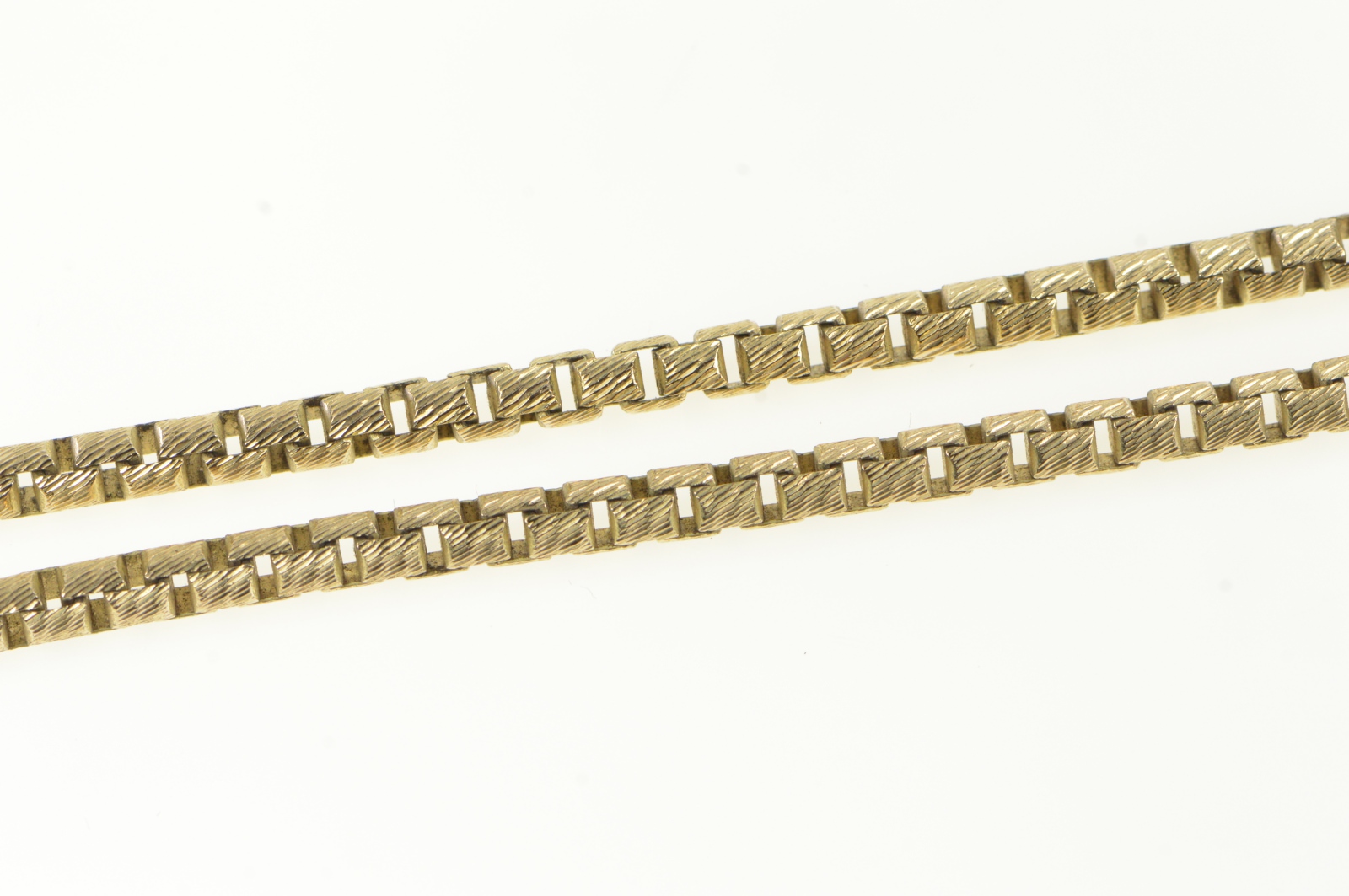 Sterling Silver Grooved Textured Rounded Box Link Chain Necklace 24 ...