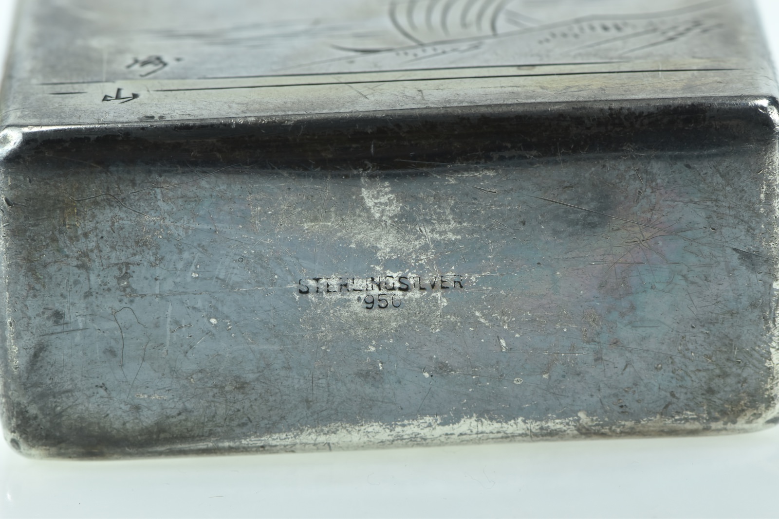 Sterling Silver Japanese Mount Fuji Scene Cigarette Match Case ...