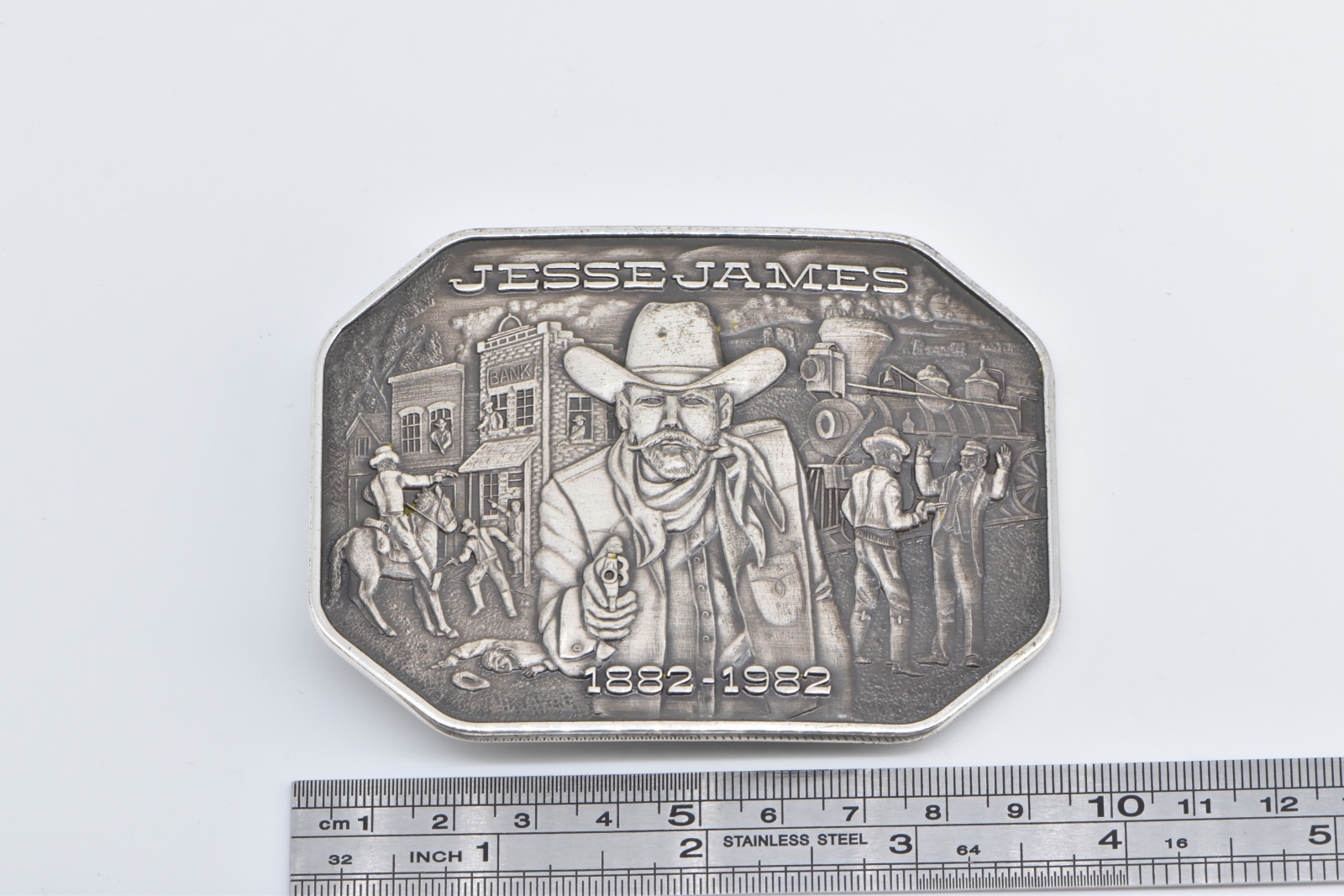 Sterling Silver Jesse James Commem. 100th Anniversary Belt Buckle ...