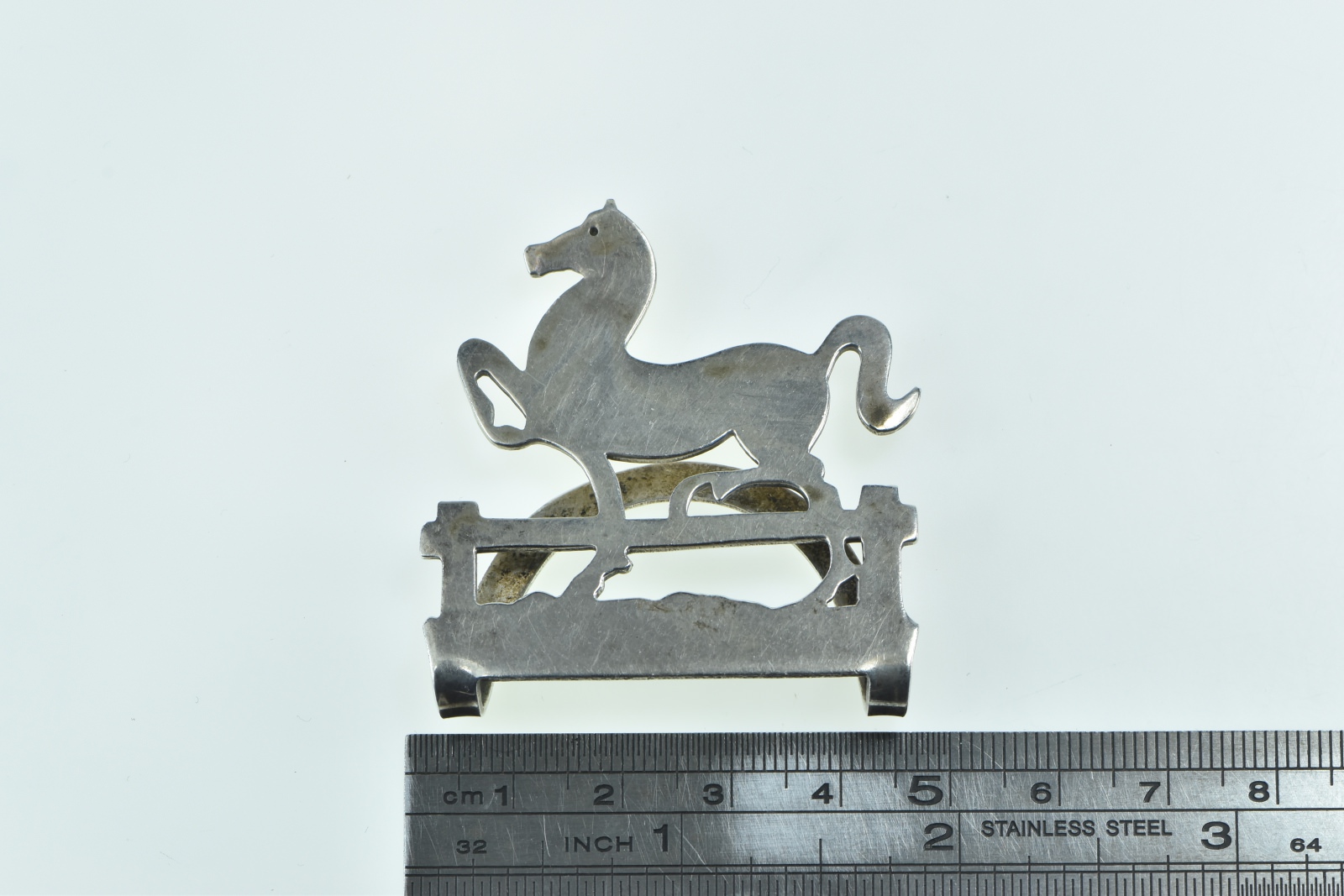 Sterling Silver Lunt Silveer Galloping Pony Prancing Horse Money Clip ...