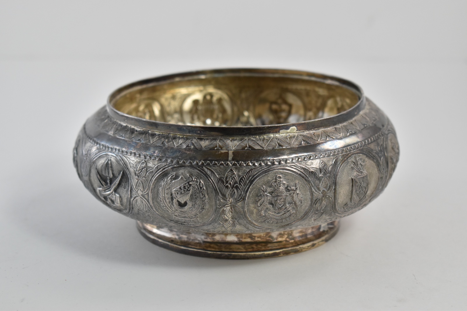 Sterling Silver Malaysian Ornate Provincial Repousse Bowl | Property Room