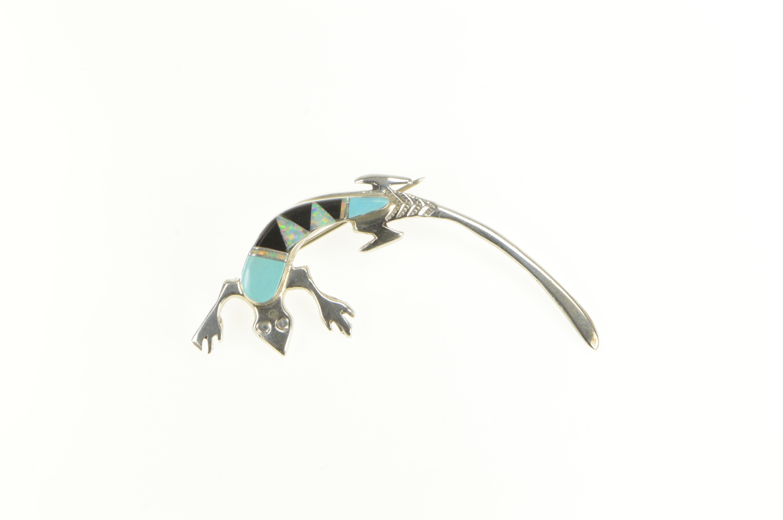 Sterling Silver Melissa Yazzie Navajo Native American Lizard Pin/Brooch ...