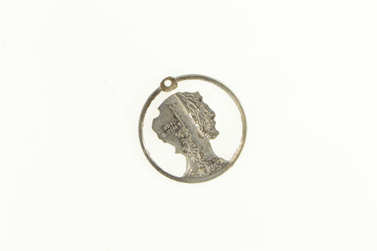 Sterling Silver Mercury Dime Cut Out Coin Artisan Charm/Pendant ...