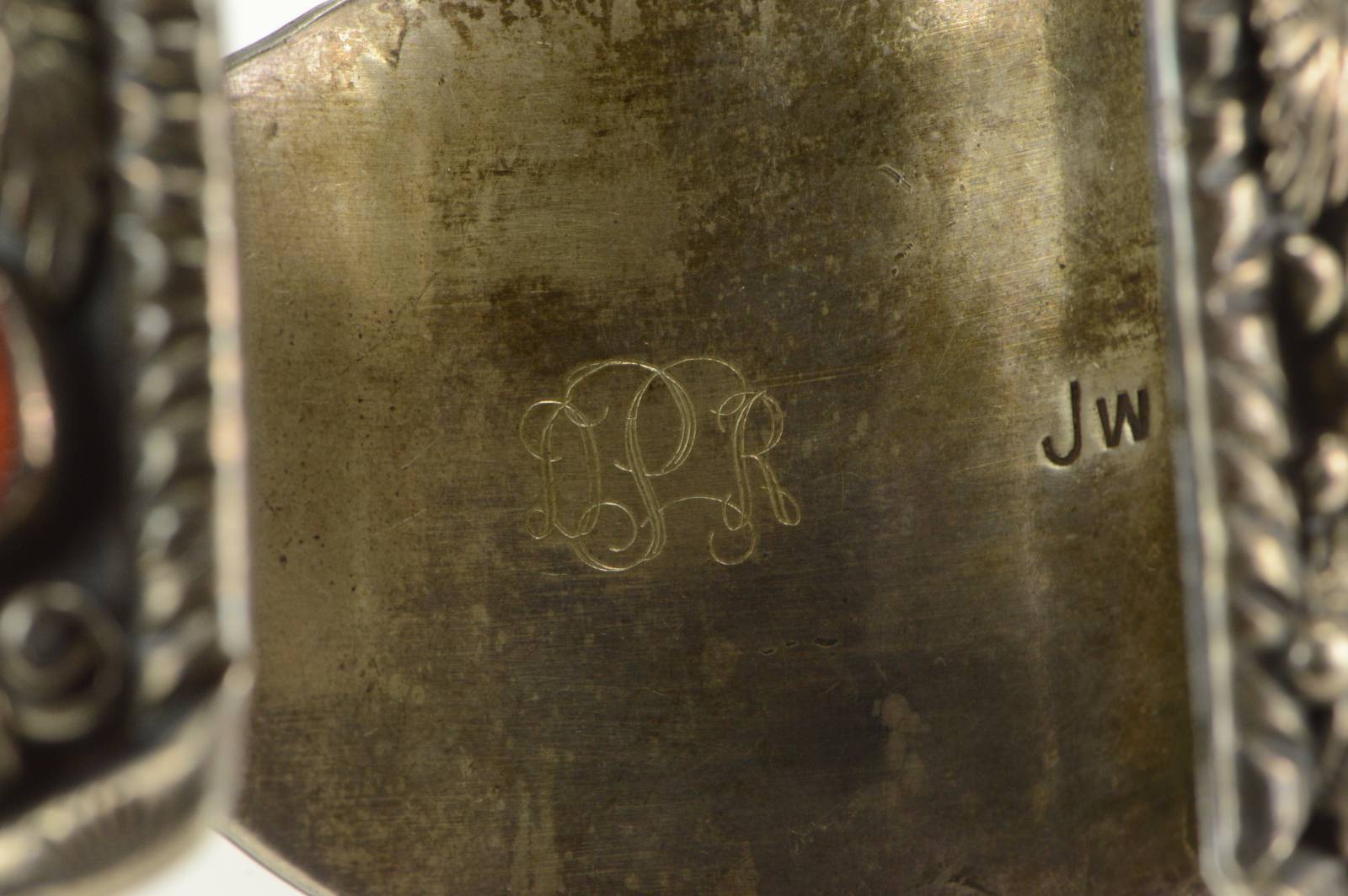 Sterling Silver Navajo Coral Jerry Wilma Begay Watch Cuff Bracelet 8.5 ...