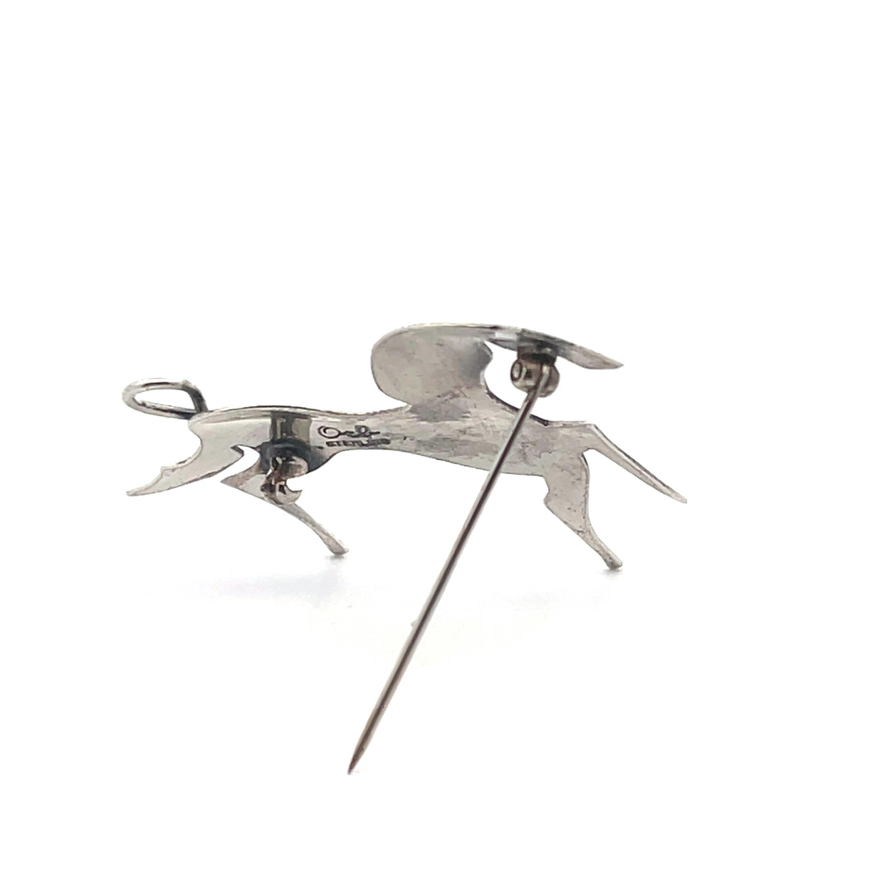 Sterling Silver Orb Otto Robert Bade Prancing Horse Vintage Pin/Brooch ...
