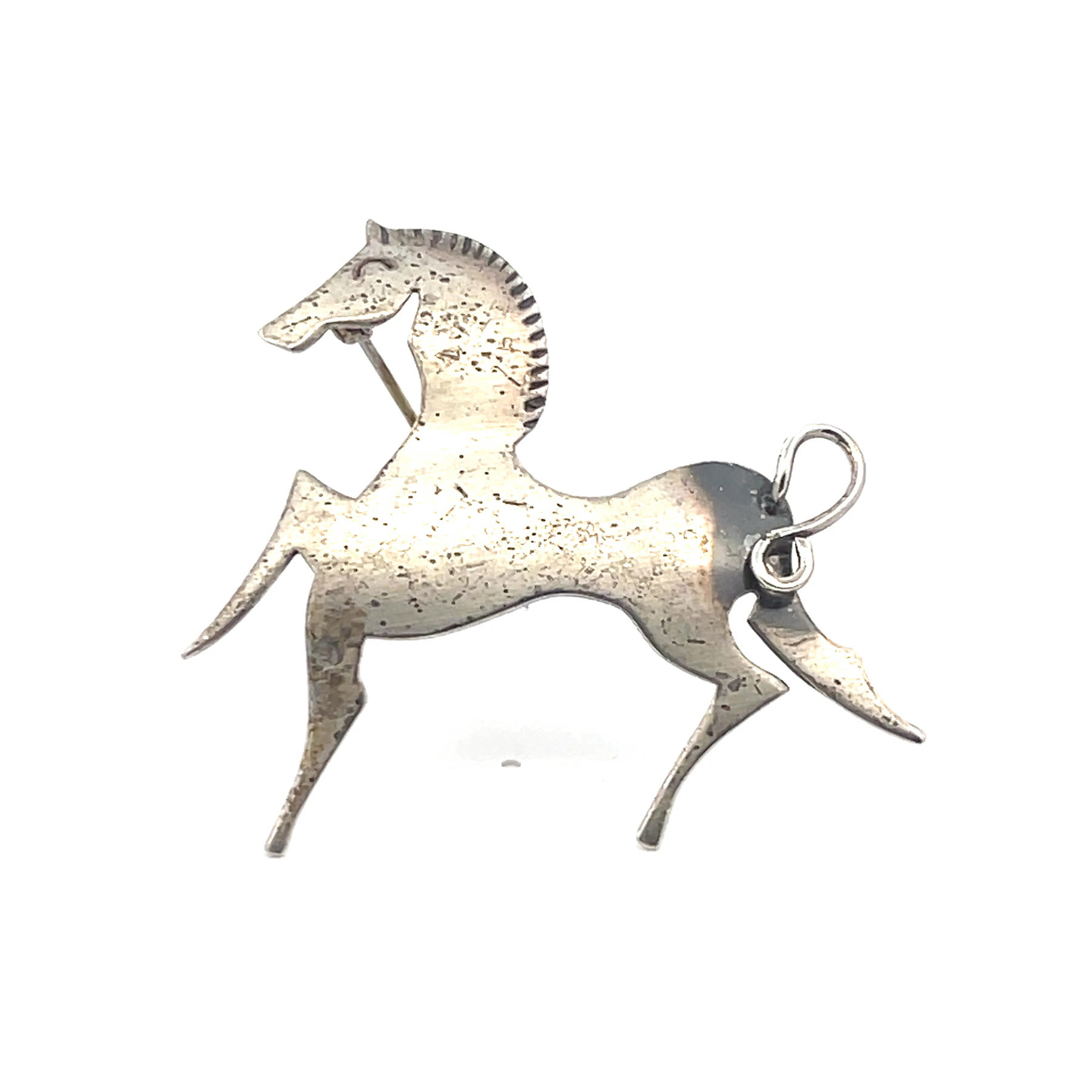 Sterling Silver Orb Otto Robert Bade Prancing Horse Vintage Pin/Brooch ...
