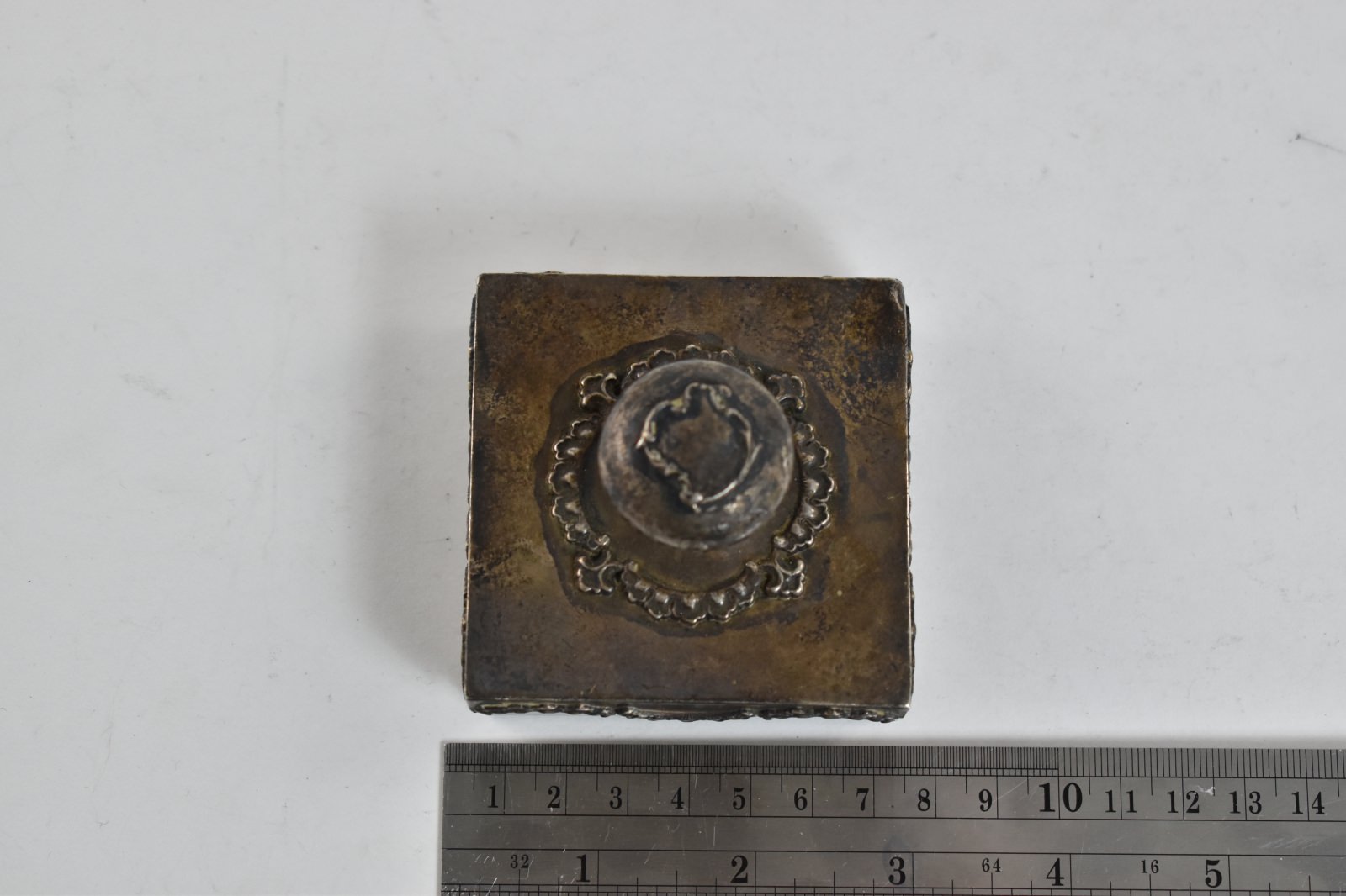 Sterling Silver Ornate Glass Letter Sealer Press Paperweight | Property ...