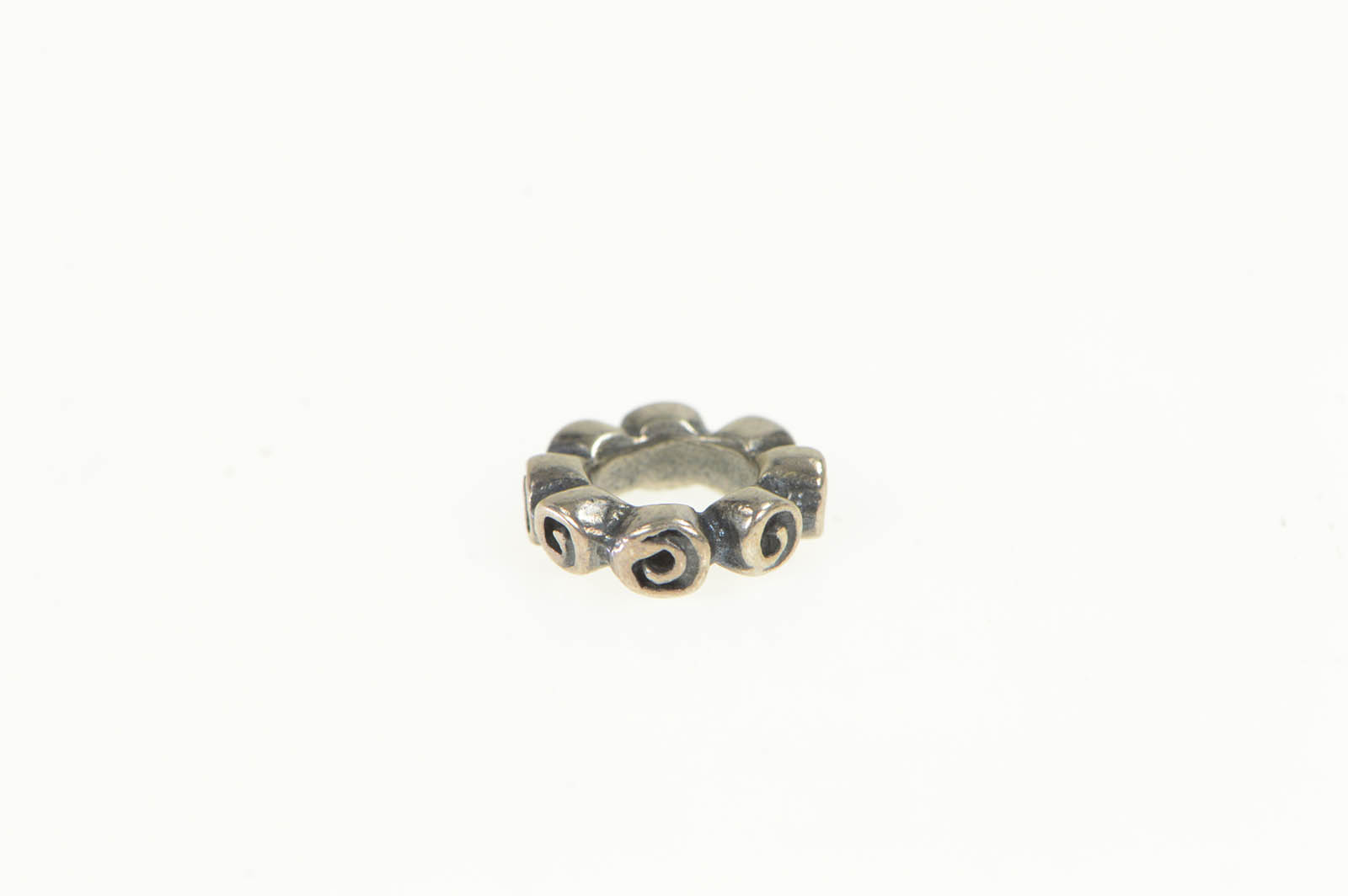 Sterling Silver Pandora Swirl Design Spacer Bead Slide Charm/Pendant ...