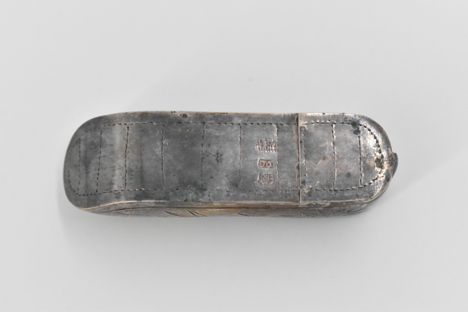 Sterling Silver Sing Fat Canton Chinese Slipper Small Trinket Box ...