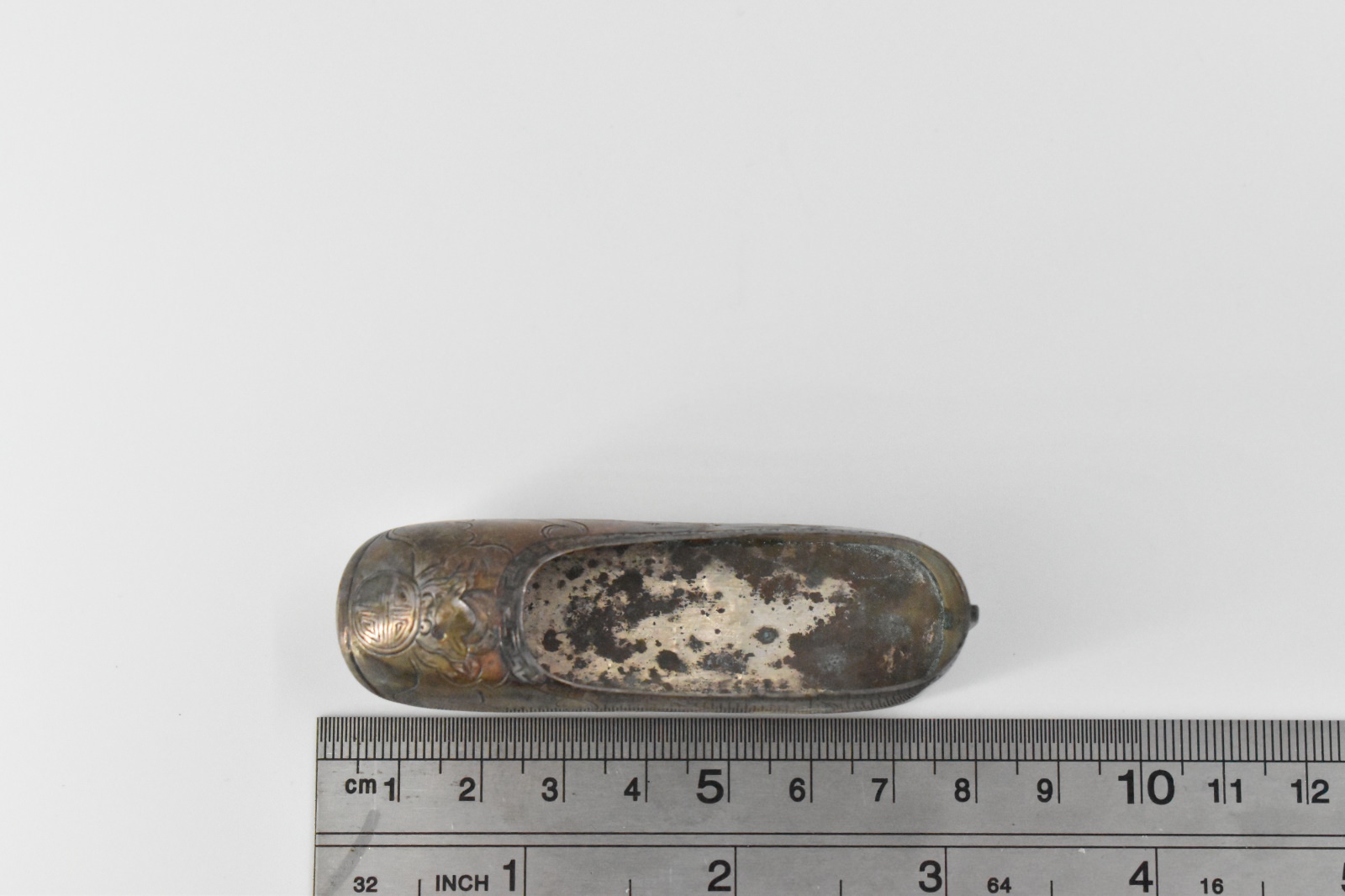 Sterling Silver Sing Fat Canton Chinese Slipper Small Trinket Box ...