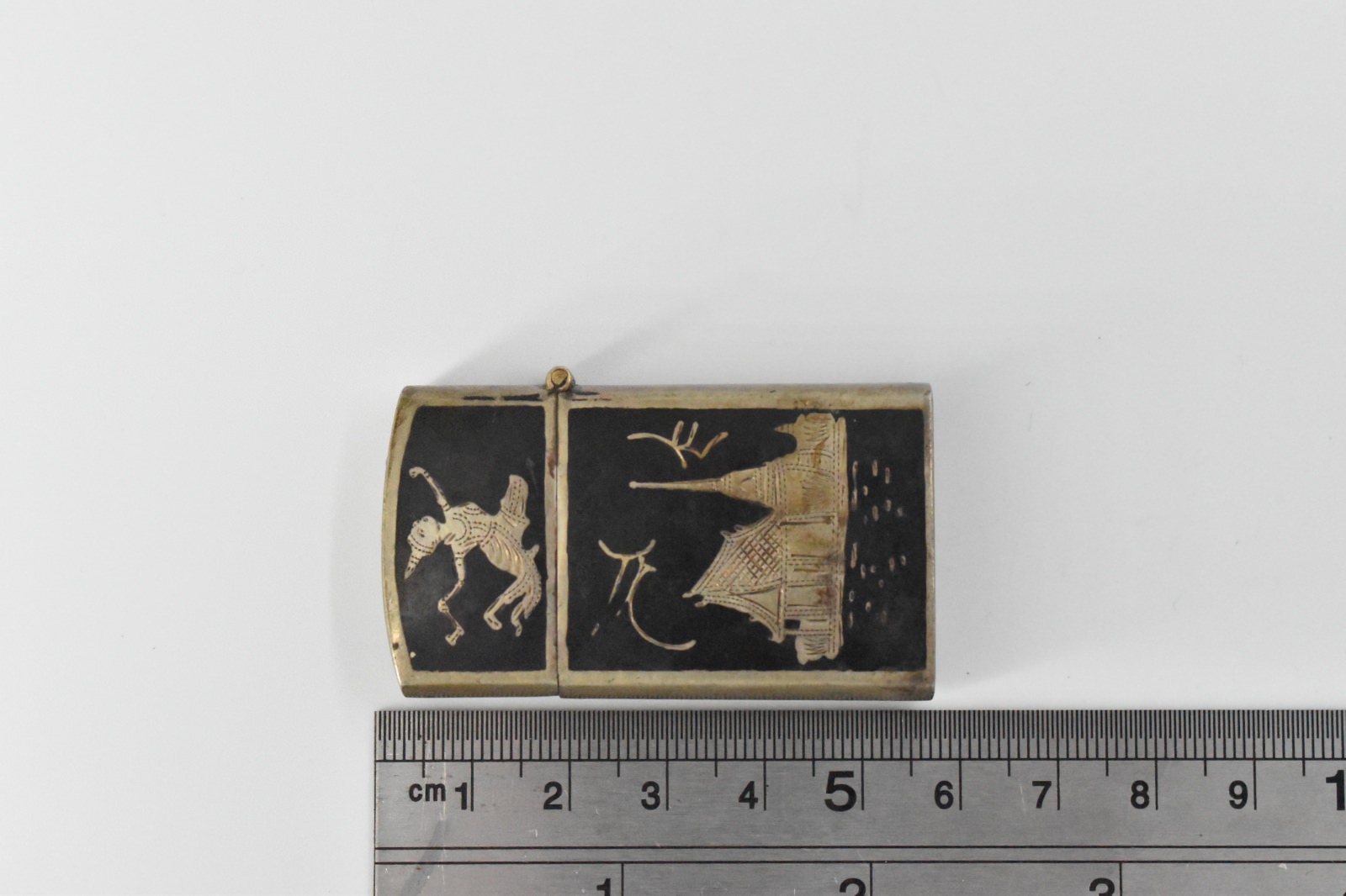 Sterling Silver Thai Elephant Rider Dancer Motif Enamel Lighter ...