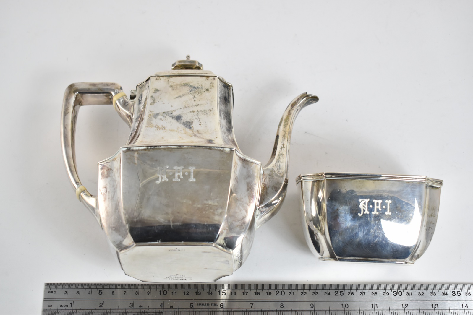 Sterling Silver Tiffany & Co Hampton Pattern Coffee Tea Set (5 pcs ...