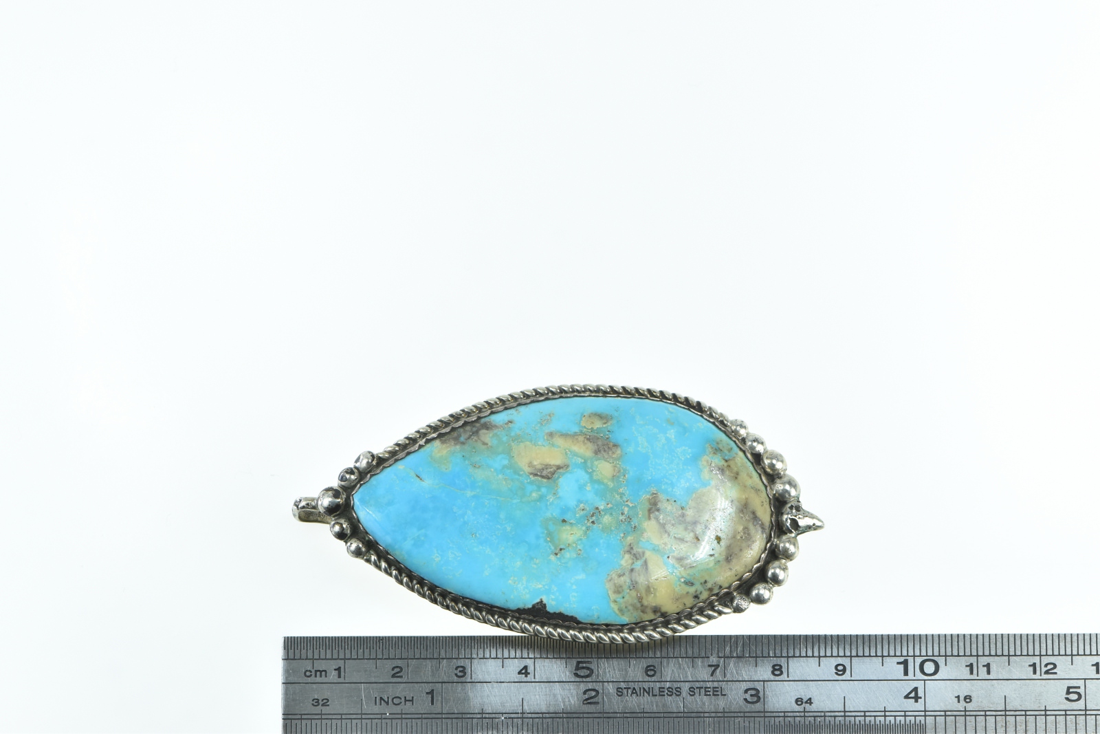 Sterling Silver Turquoise Ray Fierro Native American Navajo Pendant ...