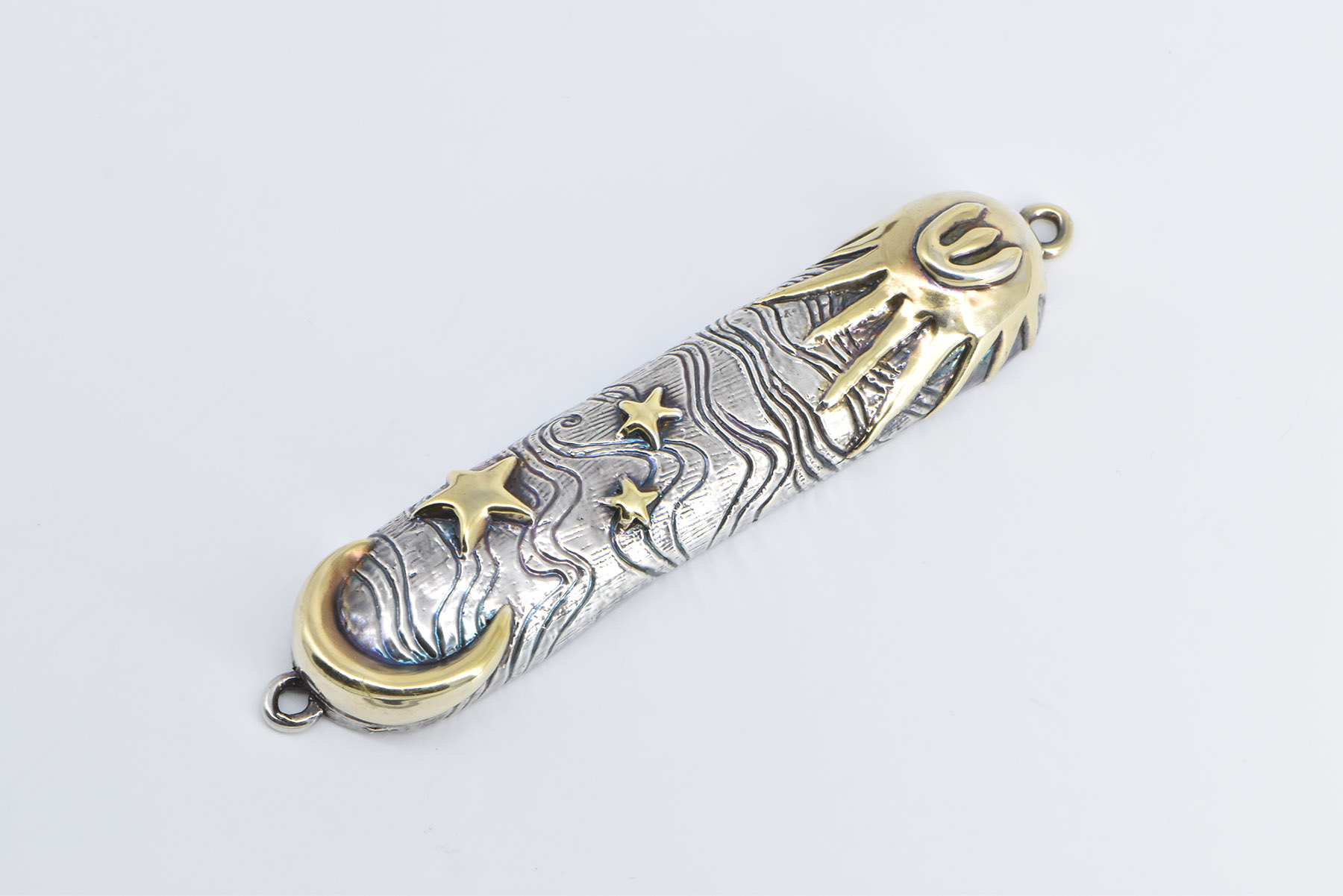 Sterling Silver Two Tone Gold Plated Mezuzah Jewish Faith | Property Room