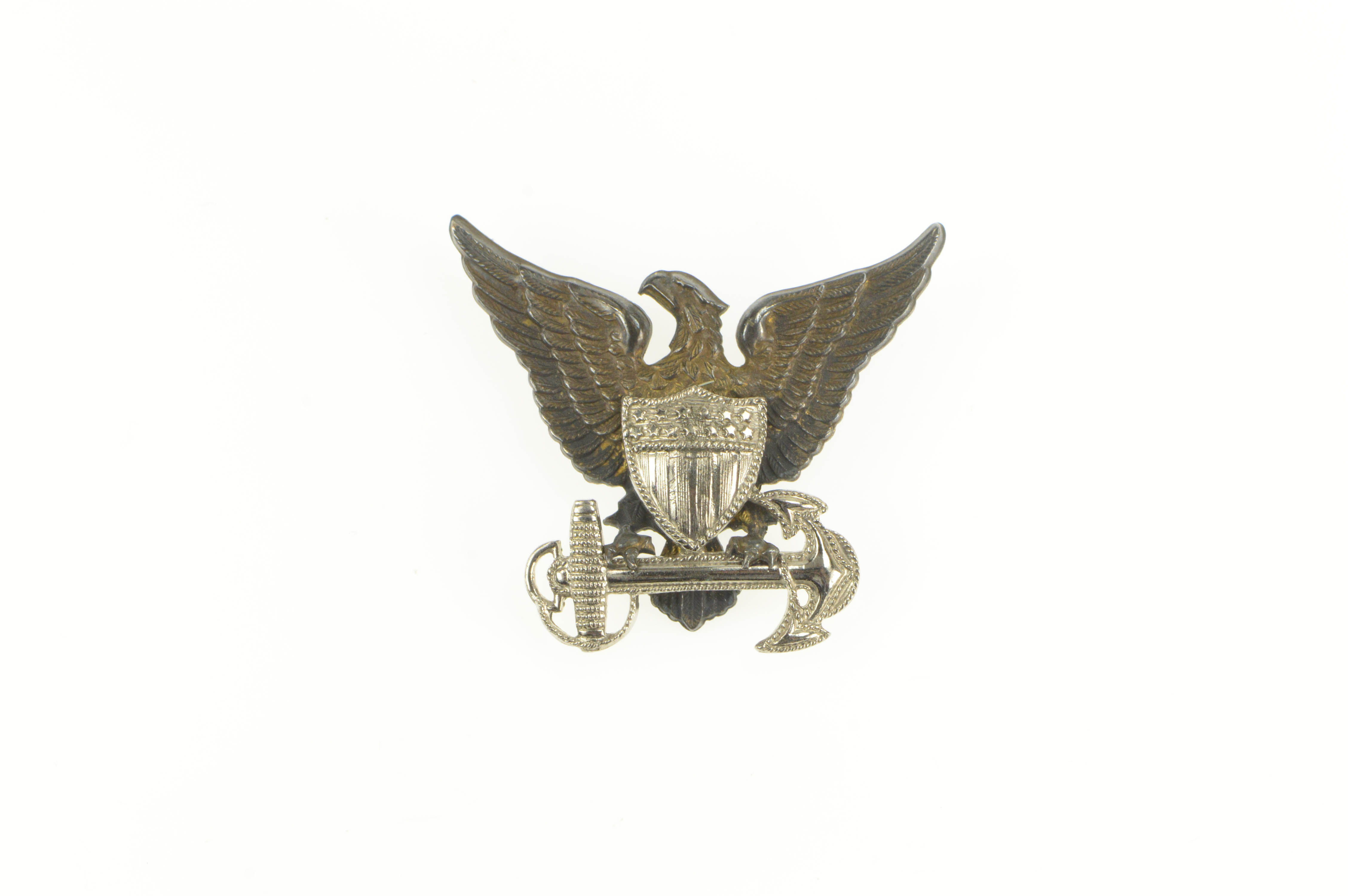 Sterling Silver United States Navy Insignia Shield Anchor Pin/Brooch ...